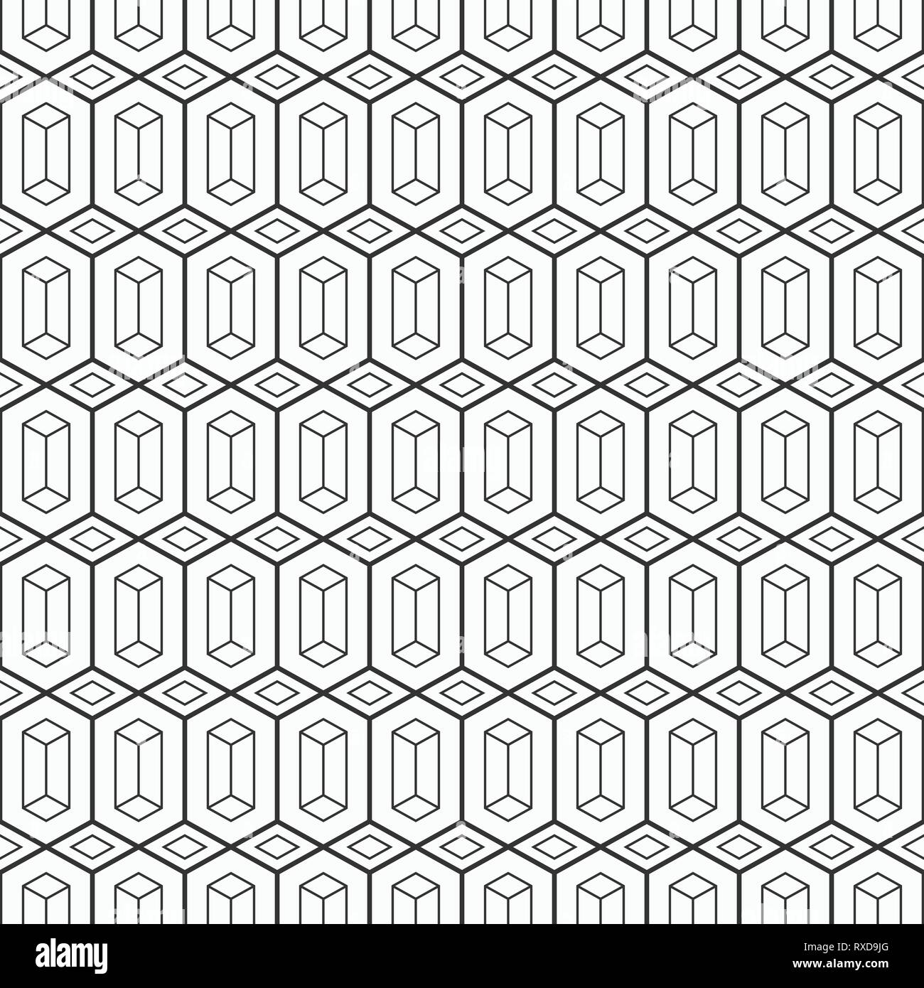 Vector seamless pattern. Linear style. Modern stylish outlined ...
