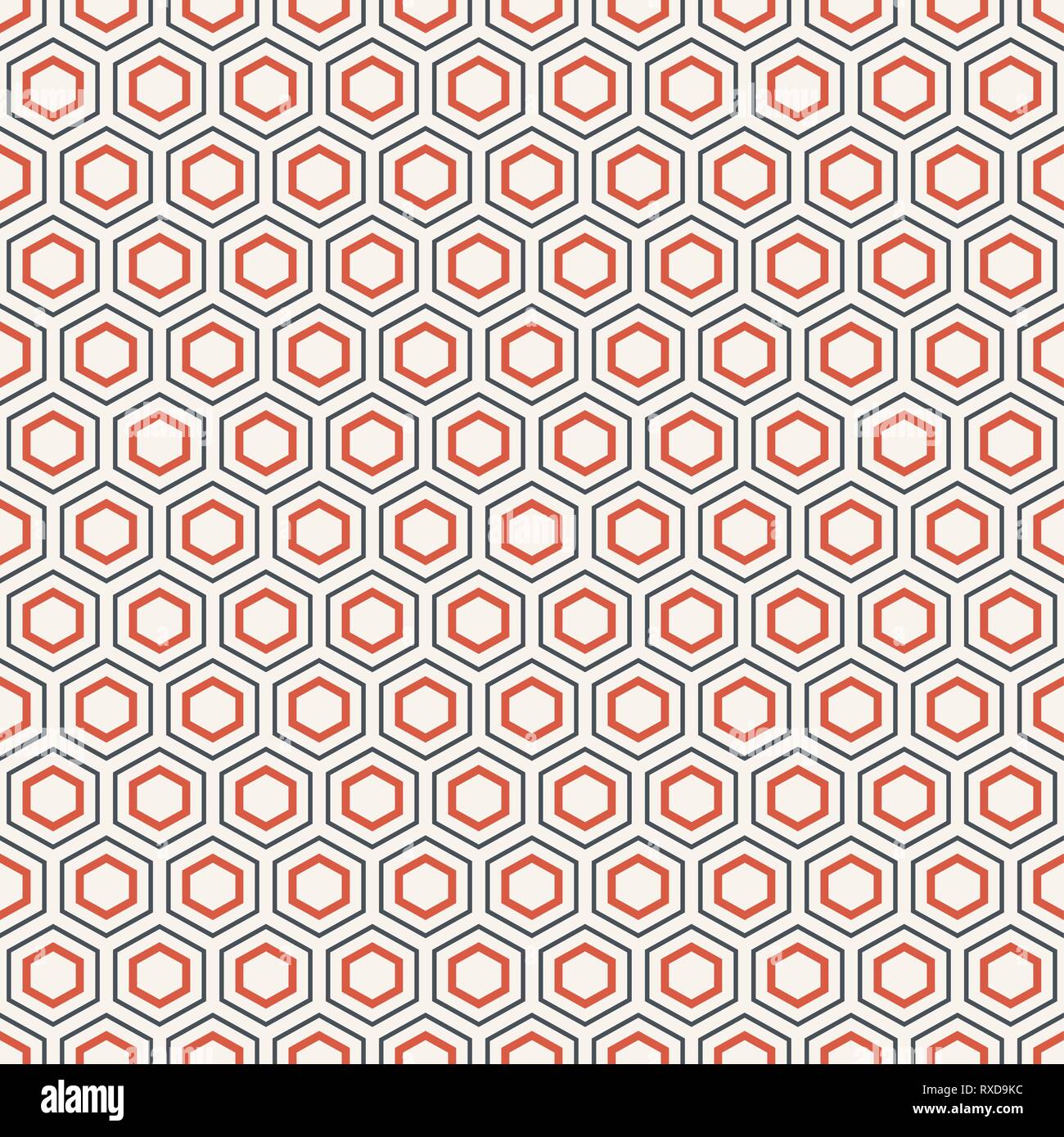 Seamless geometric abstract pattern of hexagons. Fashion geometrical ...