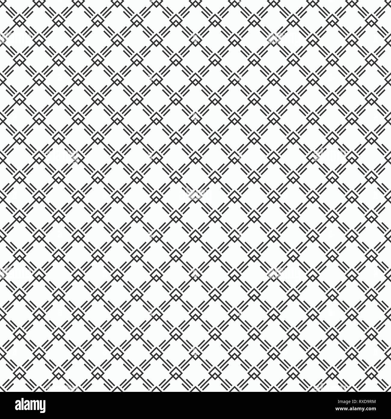 Vector seamless pattern. Regularly repeating geometric tiles with rhombuses and lines. Modern ...
