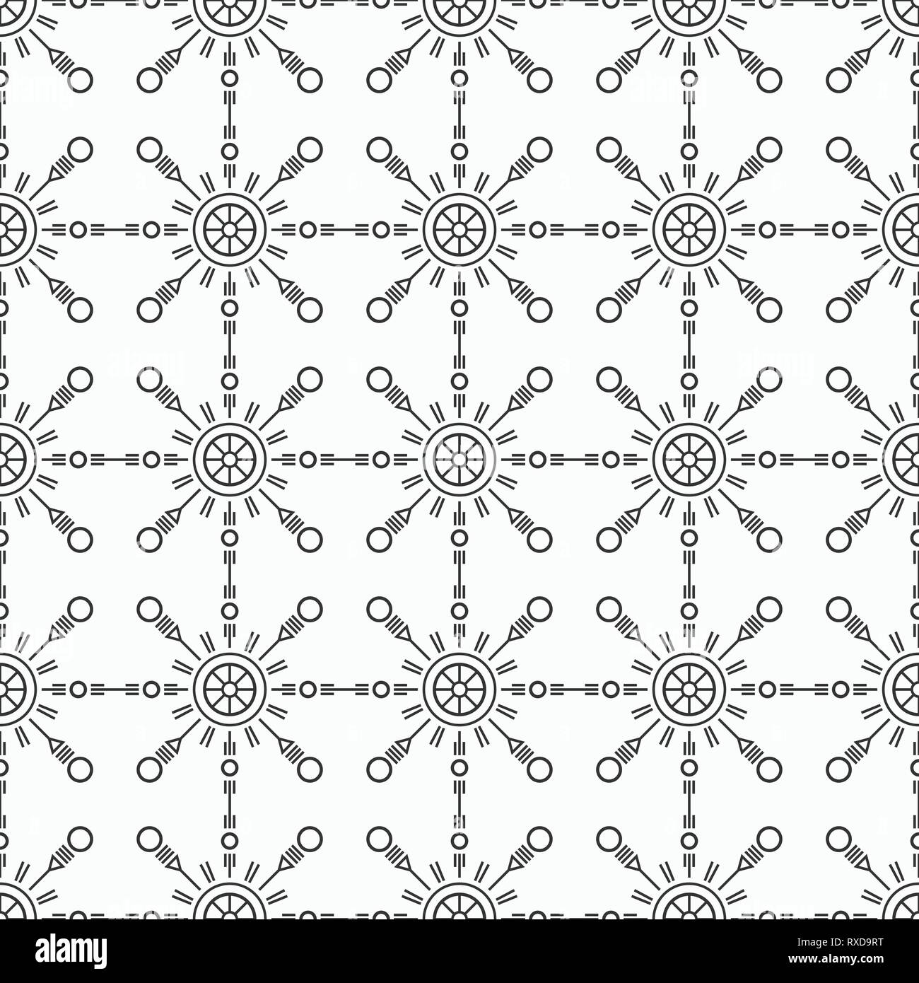 Vector seamless pattern. Regularly repeating ornament of geometric ...
