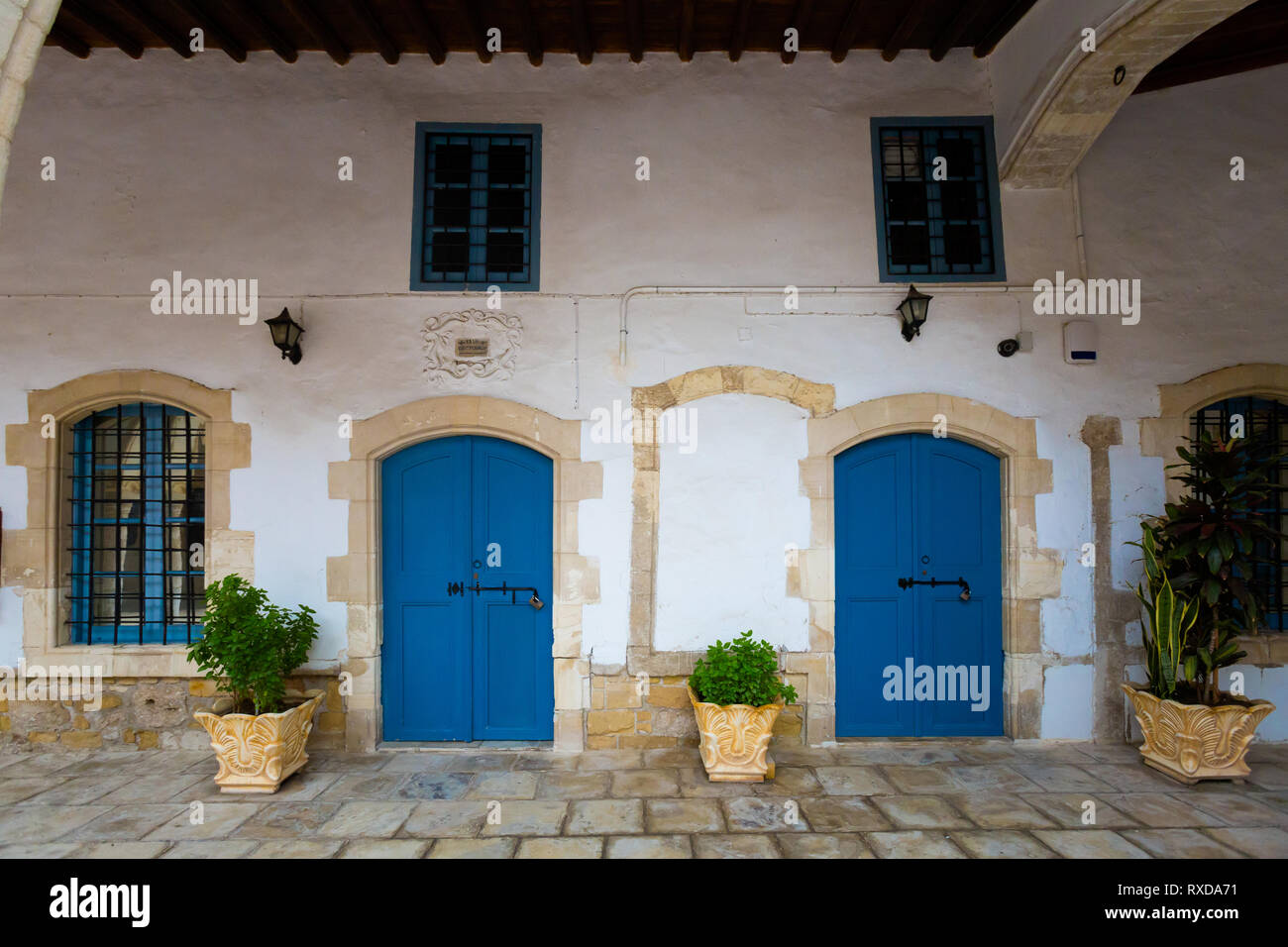 Beautiful architecture of Larnaca. Cityscape taken on Cyprus island ...