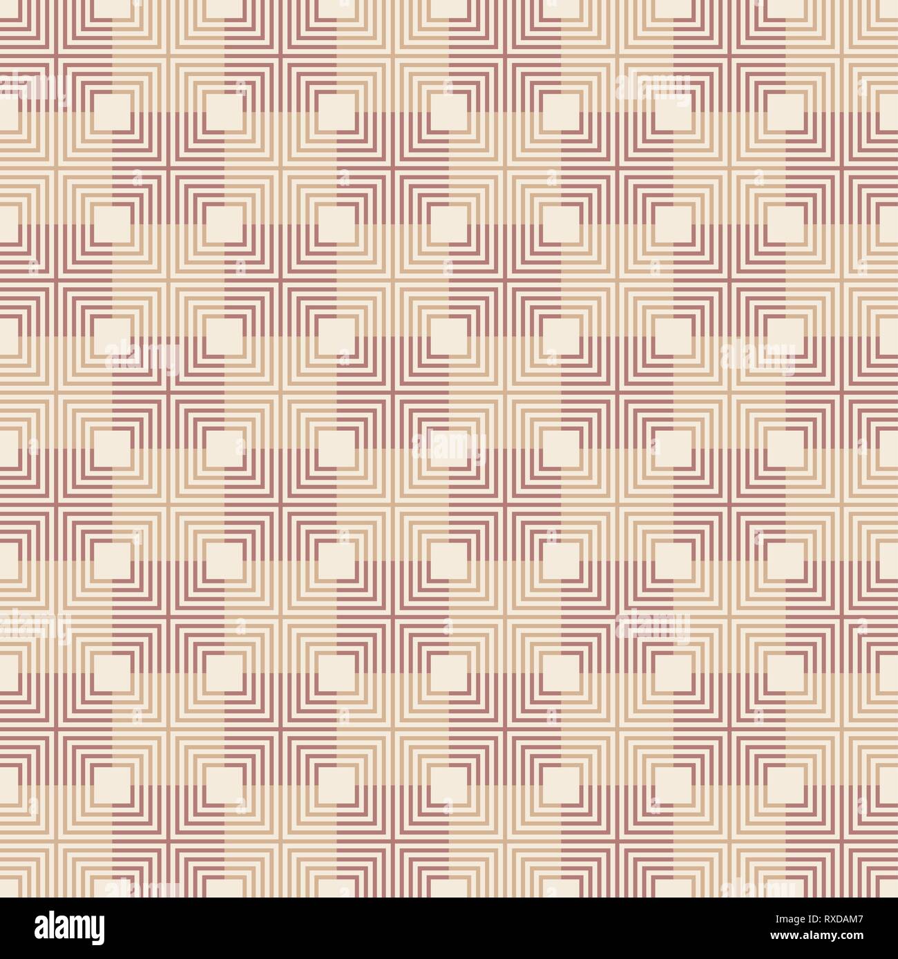 Vector seamless color pattern. Regularly repeating geometric tiles with linear squares. Modern ...