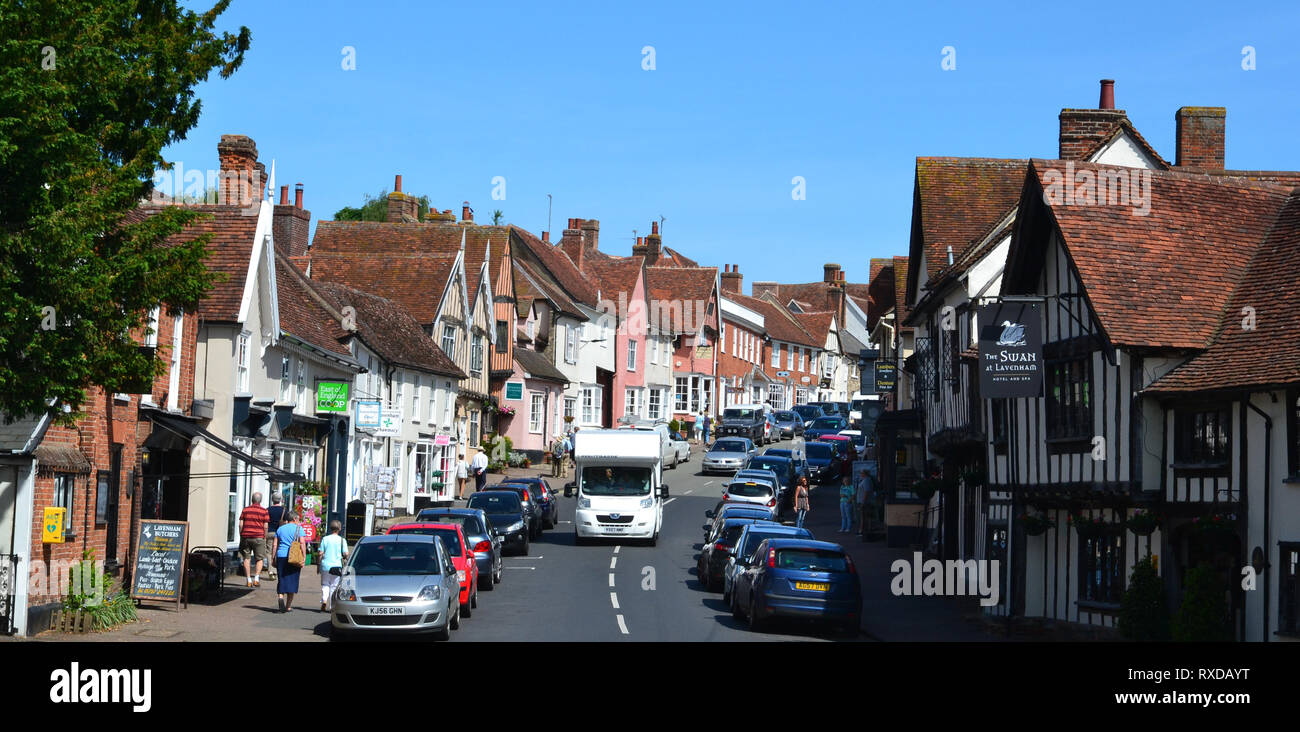 Lavenham high street historic village hi-res stock photography and ...