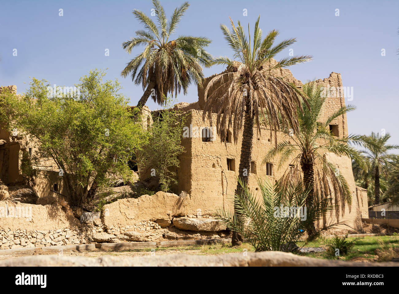 Old mud houses in the old village of Al Hamra (Oman Stock Photo - Alamy