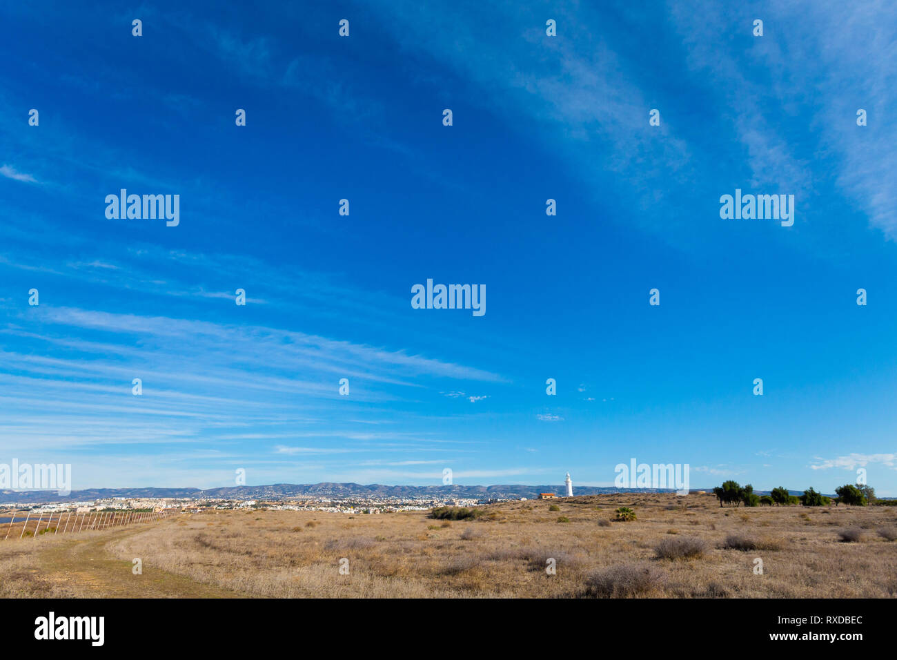 Beautiful sandy beach in Paphos. Landscape taken on Cyprus island Stock ...