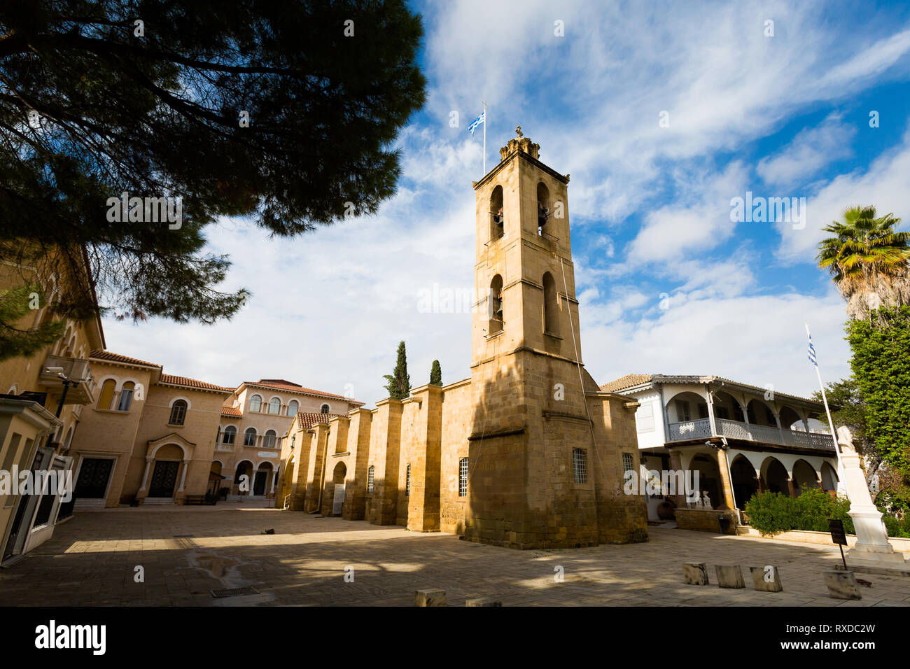 Beautiful old architecture of archibishop's Palace in cypriot Nicosia ...