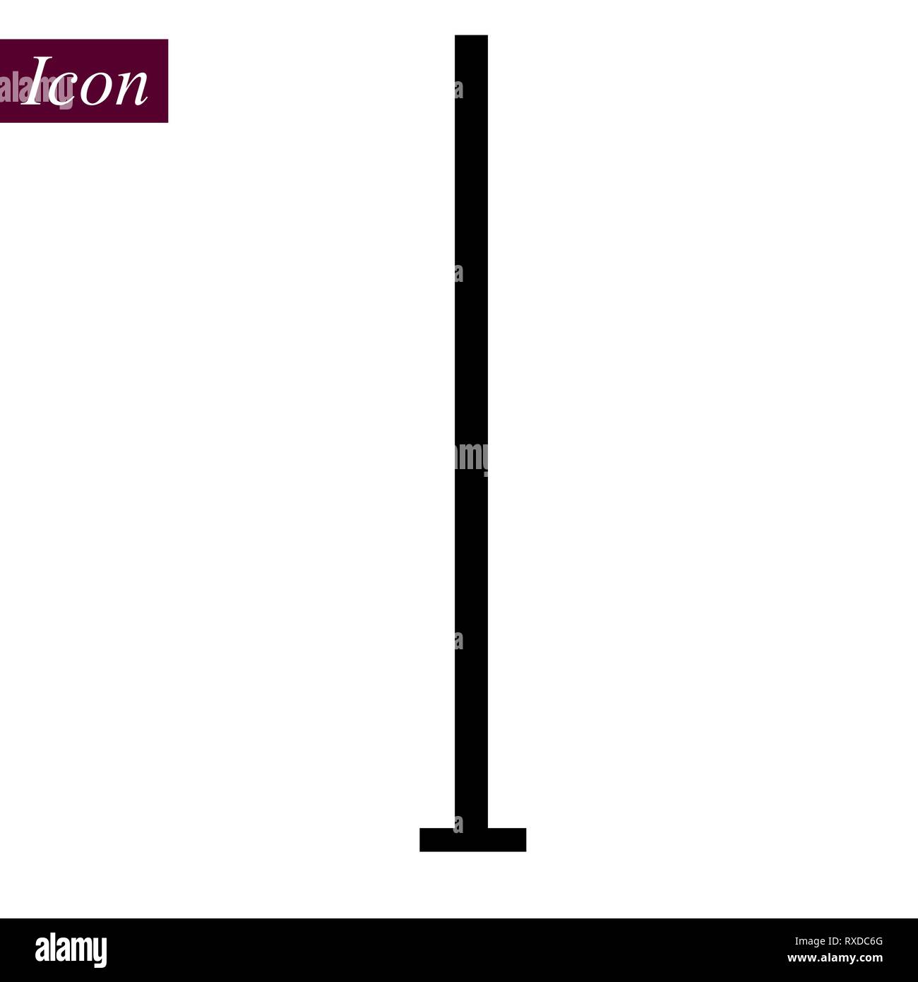 Vertical Black Line icon on white background. vector illustration. eps ...