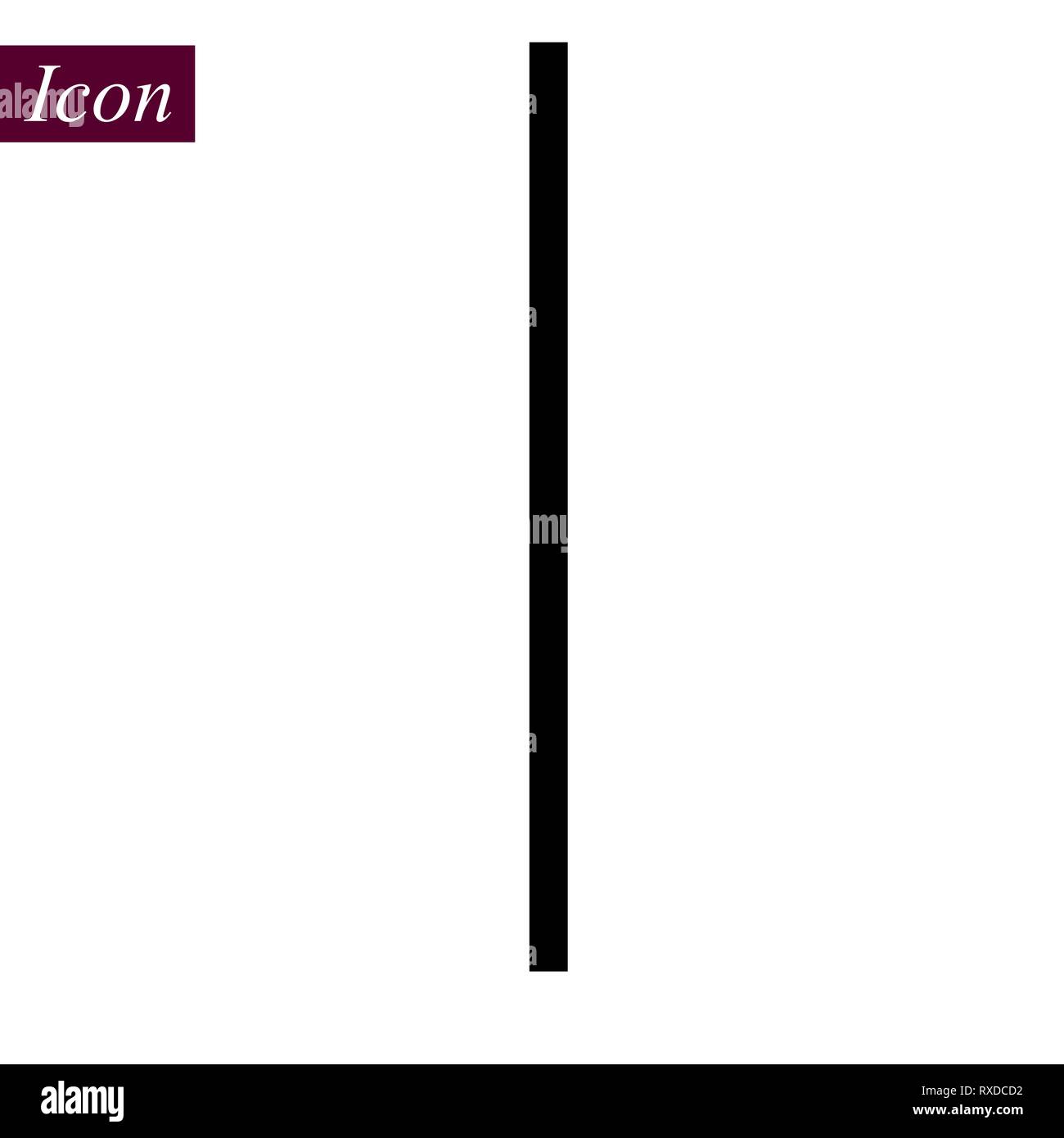 Vertical Black Line icon on white background. vector illustration. eps ...