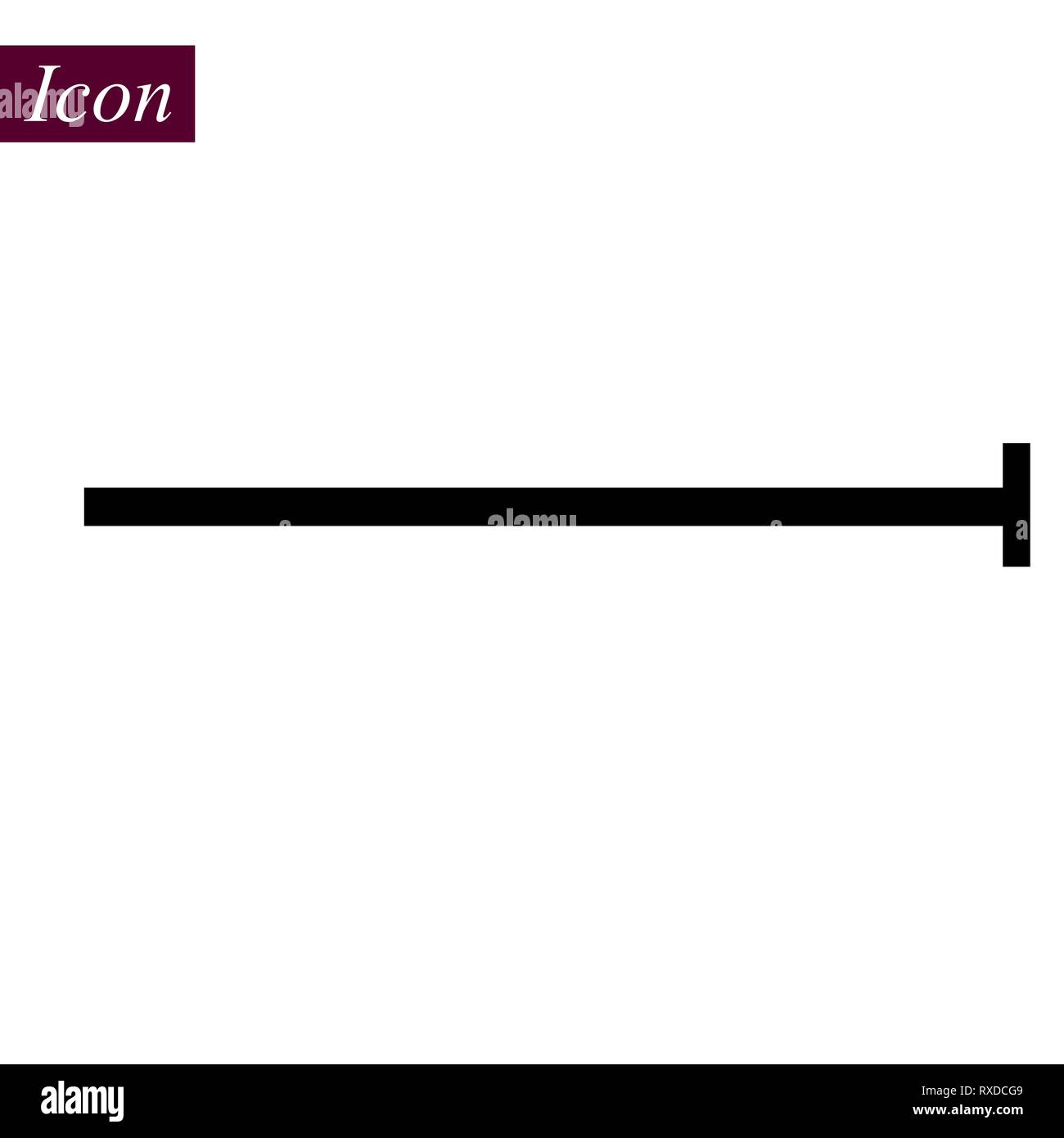 Horizontal Black Line icon on white background. vector illustration ...