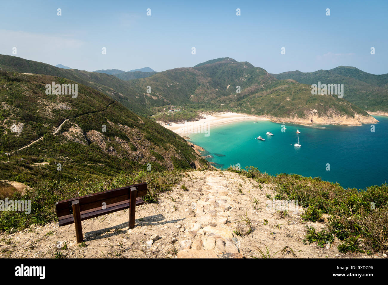 Stunning view of the Long Ke beach in the Saikung peninsula in the New ...