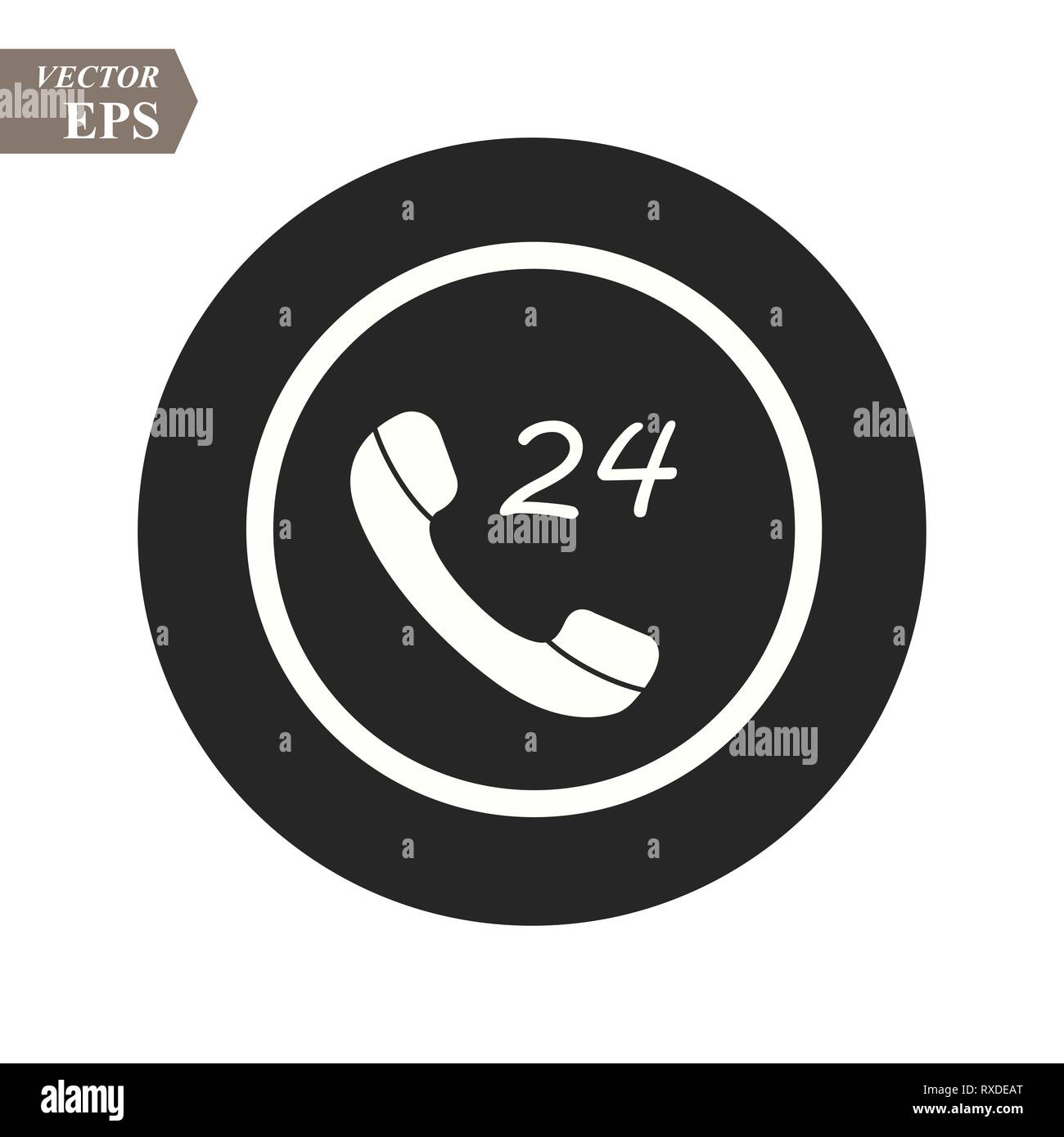 Phone icon vector logo template flat style ,call center 24 hour icon in ...