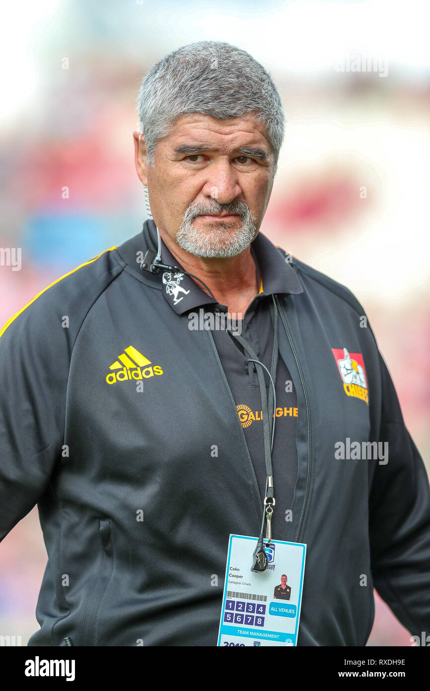 Christchurch Stadium, Christchurch, New Zealand. 9th Mar, 2019. Investec Super Rugby, Crusaders ...