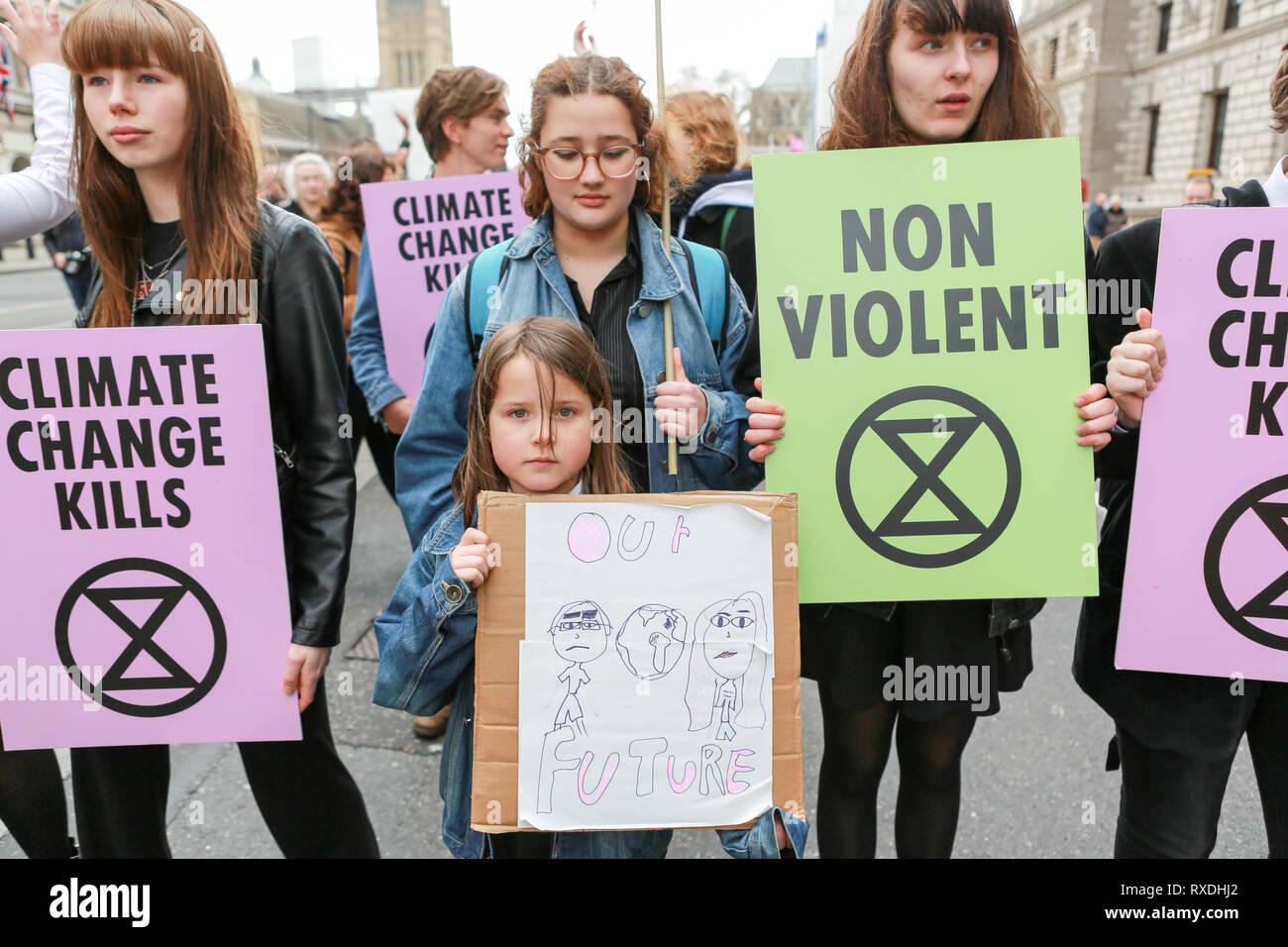 London, UK. 9th Mar, 2019. Environmental campaign group Extinction ...