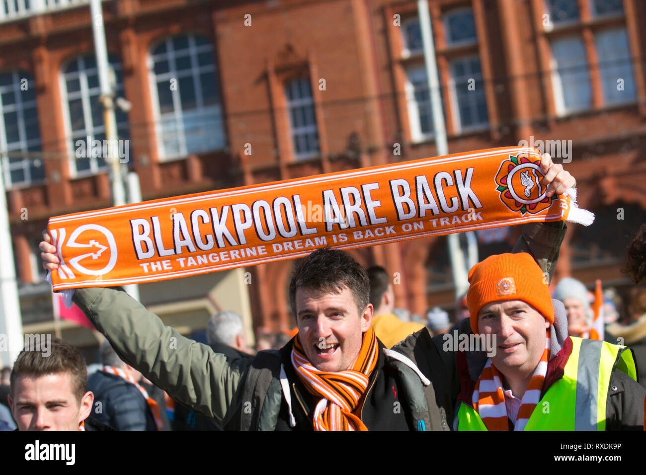Blackpool FC Lancashire, UK. 9th March, 2019. Blackpool Supporters ...