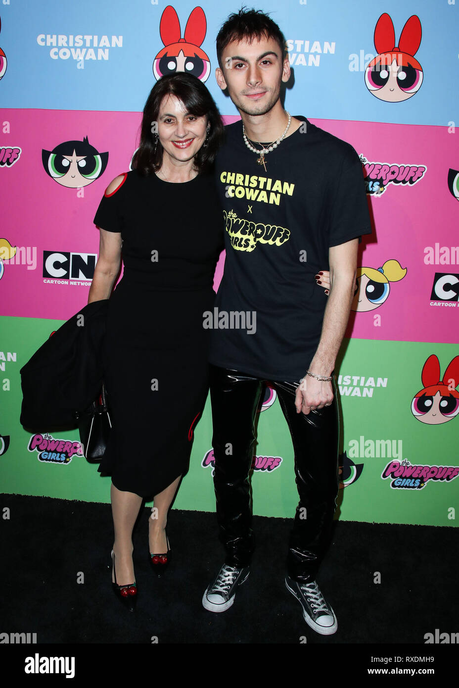 LOS ANGELES, CA, USA - MARCH 08: Mercedes Bevan and son/designer ...