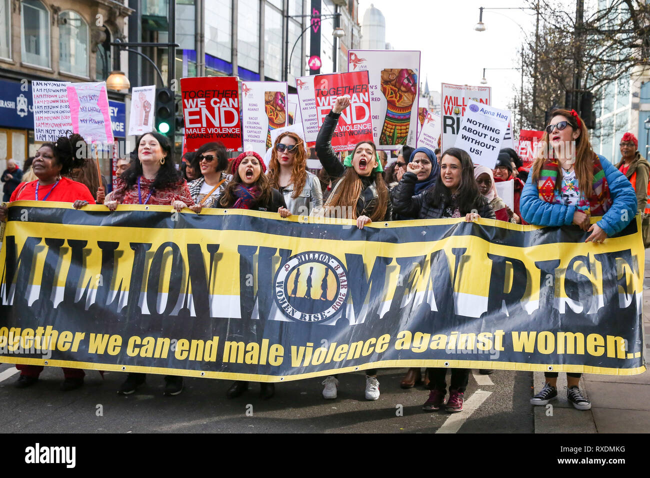 London, UK 9 March 2019 - Thousands of women take part in the 11th ... London, UK 9 March 2019 - Thousands of women take part in the 11th ...
