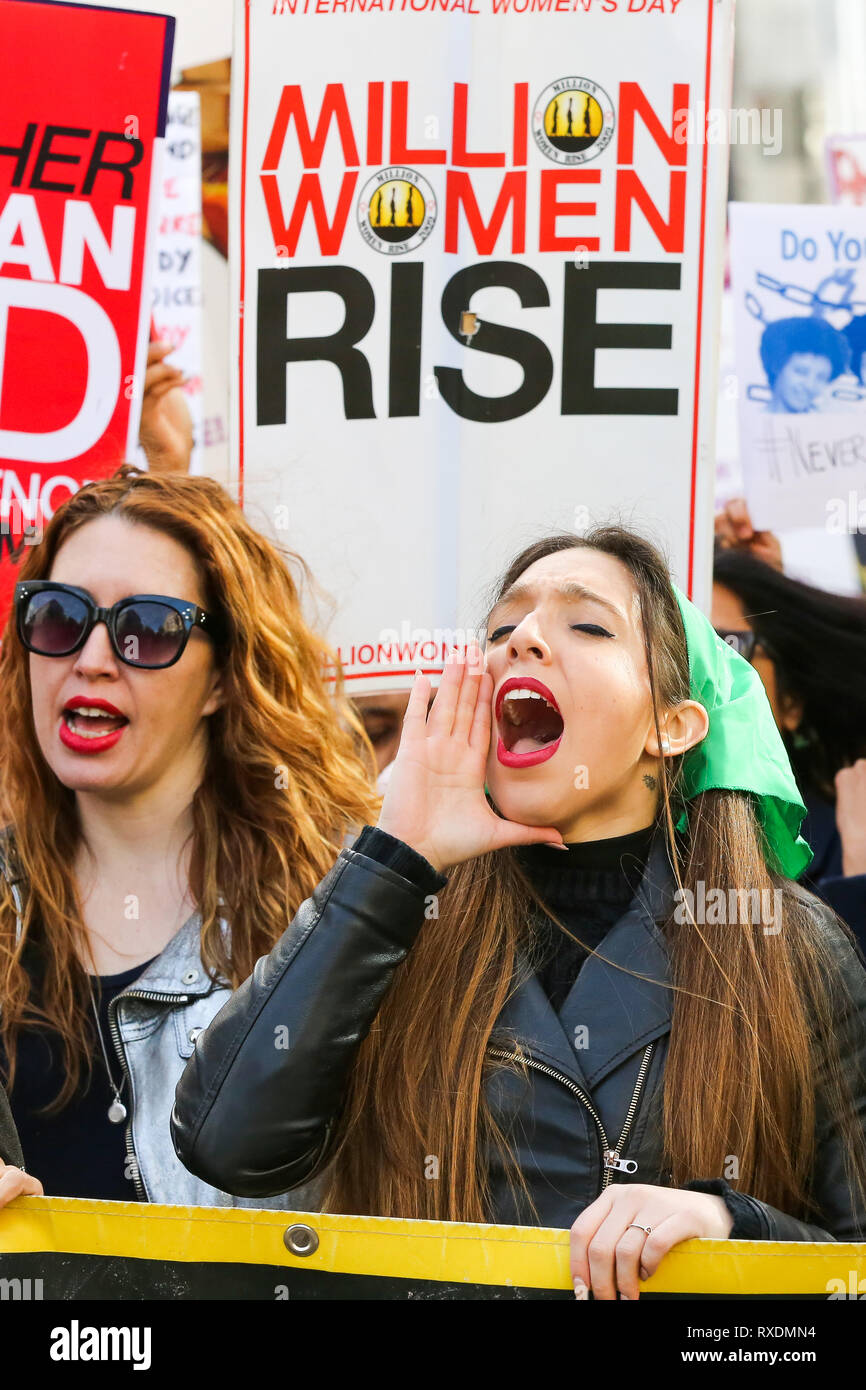 London, UK 9 March 2019 - Thousands of women take part in the 11th ... London, UK 9 March 2019 - Thousands of women take part in the 11th ...
