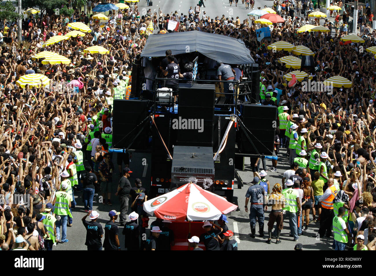Sao Paulo, Brazil. 9th Mar, 2019. People have fun at the Pirate Ship ...