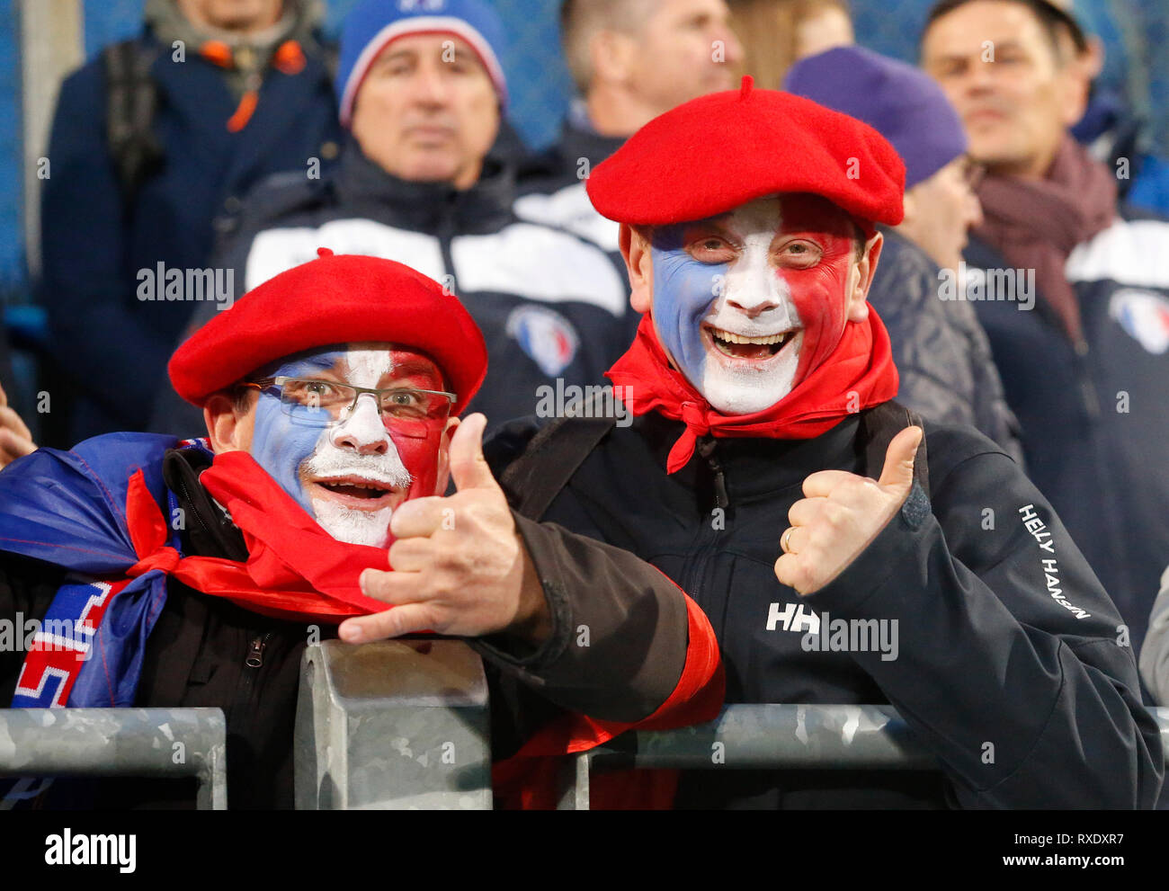Rugby union supporters face paint hi-res stock photography and images ...
