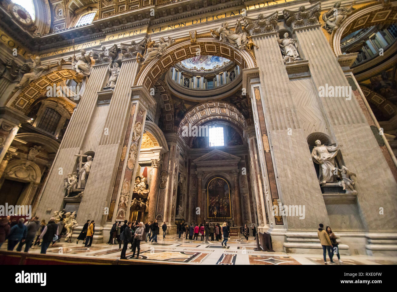 VATICAN CITY, VATICAN - NOVEMBER, 2018: The St. Peter's basilica is ...