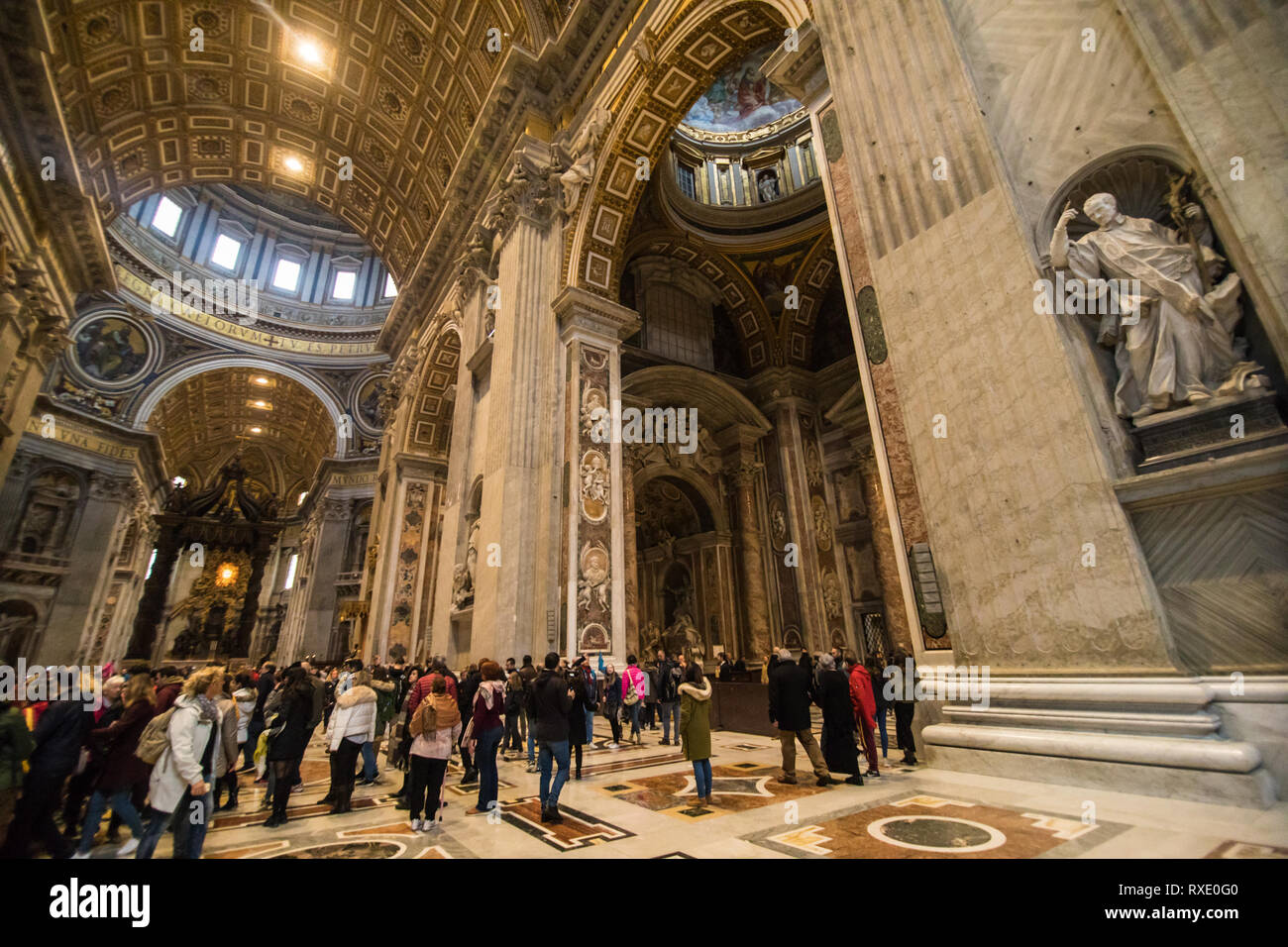 VATICAN CITY, VATICAN - NOVEMBER, 2018: The St. Peter's basilica is ...