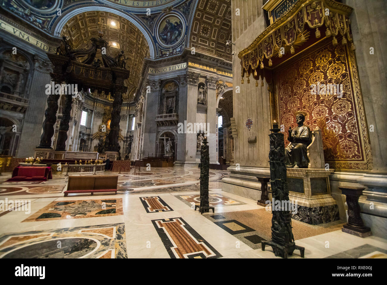 VATICAN CITY, VATICAN - NOVEMBER, 2018: The St. Peter's basilica is ...