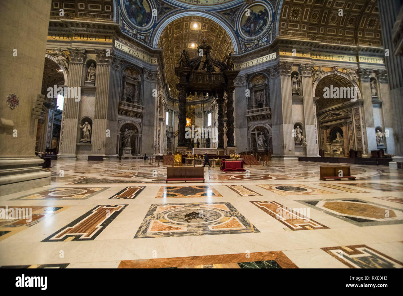 VATICAN CITY, VATICAN - NOVEMBER, 2018: The St. Peter's basilica is ...