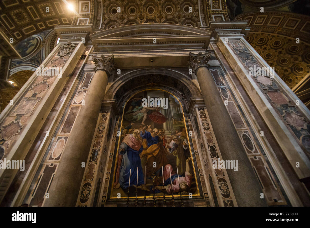 VATICAN CITY, VATICAN - NOVEMBER, 2018: The St. Peter's basilica is ...