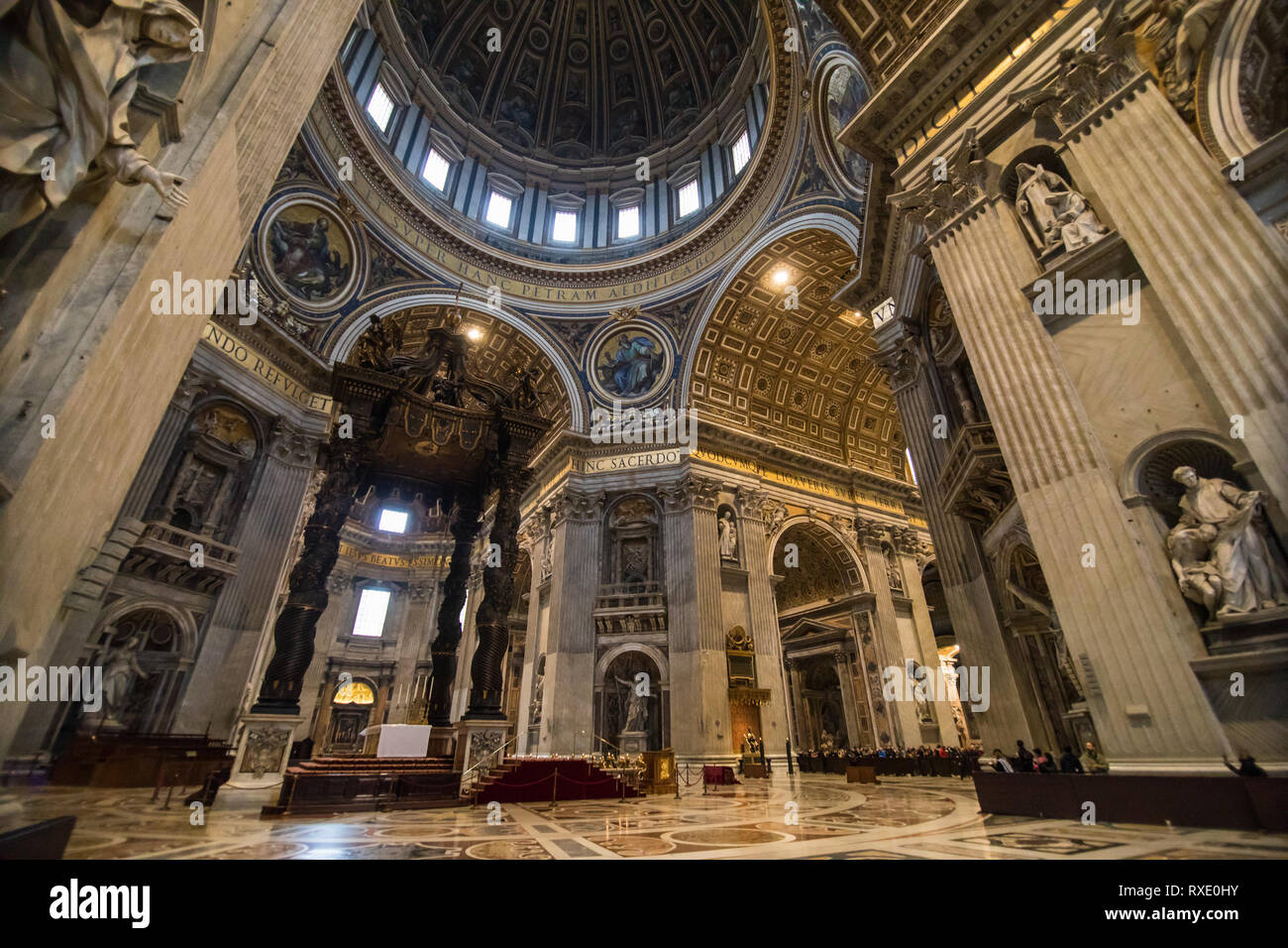 VATICAN CITY, VATICAN - NOVEMBER, 2018: The St. Peter's basilica is ...