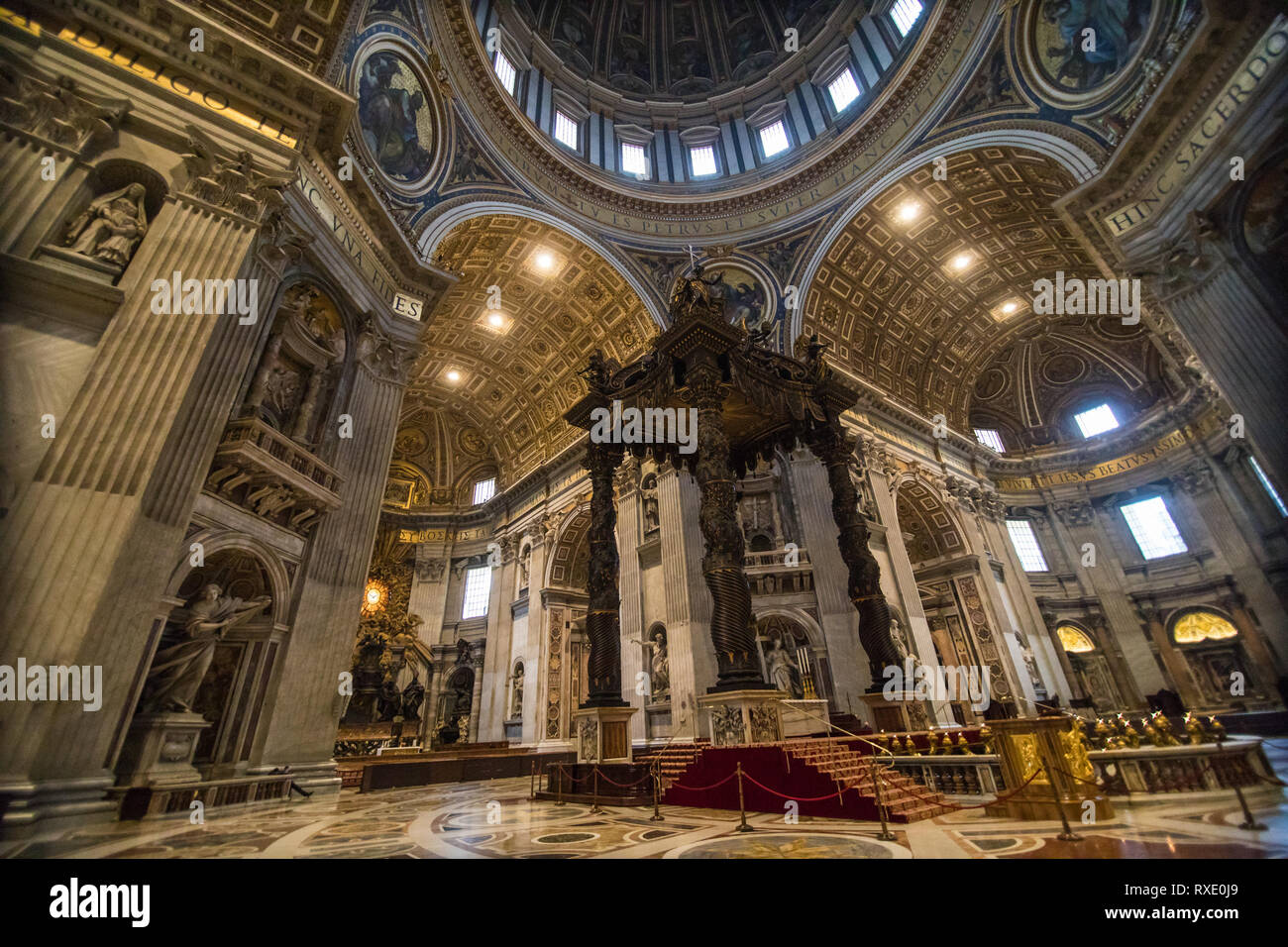VATICAN CITY, VATICAN - NOVEMBER, 2018: The St. Peter's basilica is ...