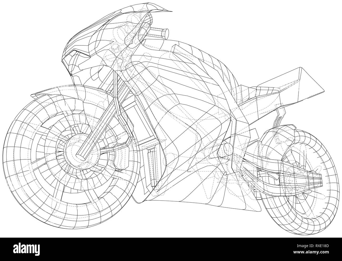 3d motor bike hi-res stock photography and images - Alamy