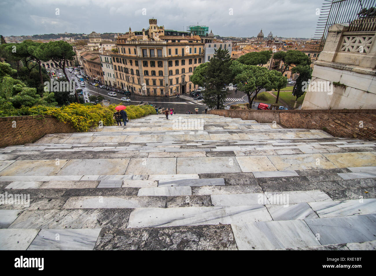 Rome, Italy - November, 2018: View of Il Campidoglio, one of the seven ...