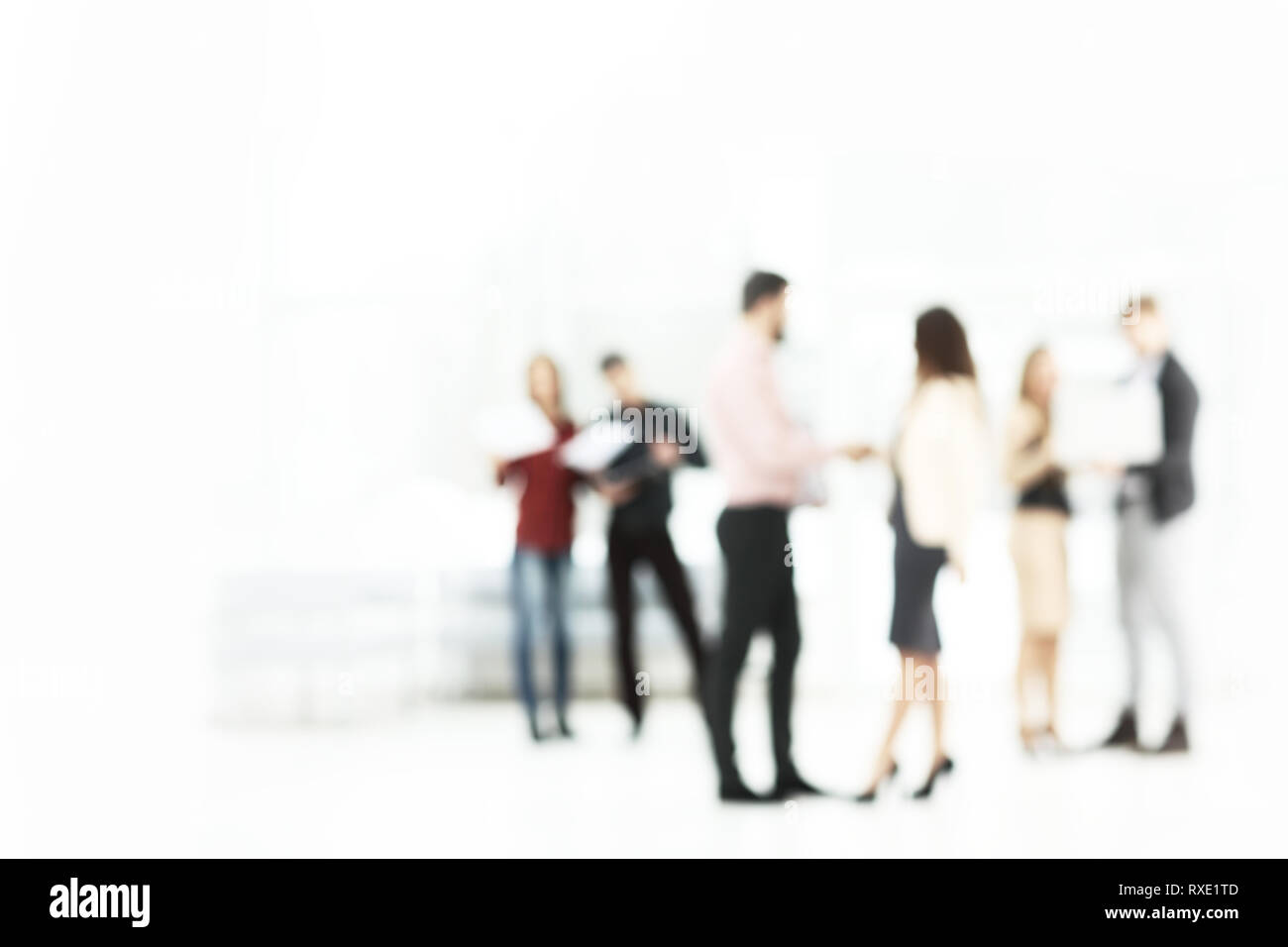 background image of a business team talking in the office hall Stock ...