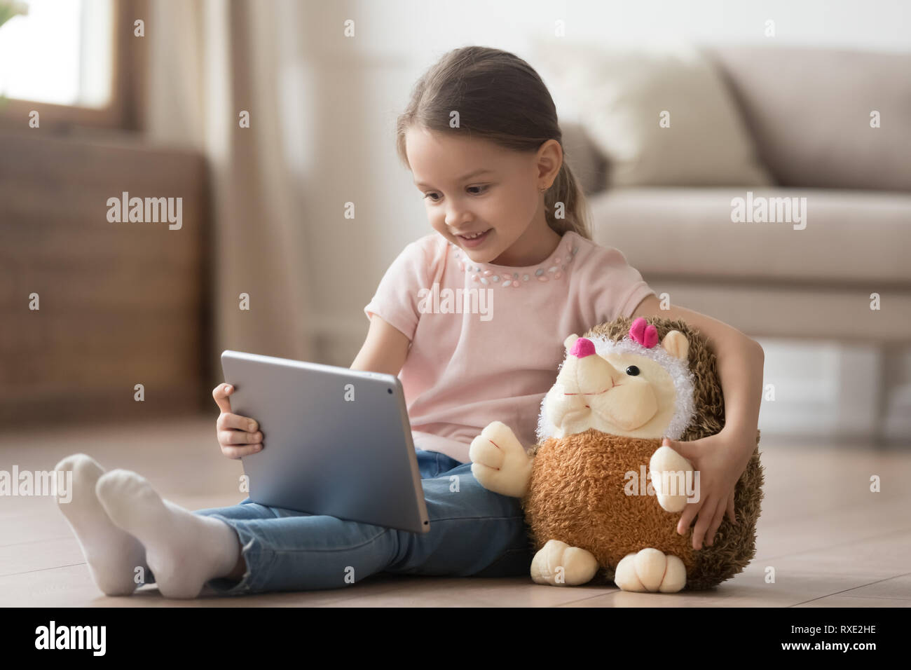 Child girl fun digital technology hi-res stock photography and images ...
