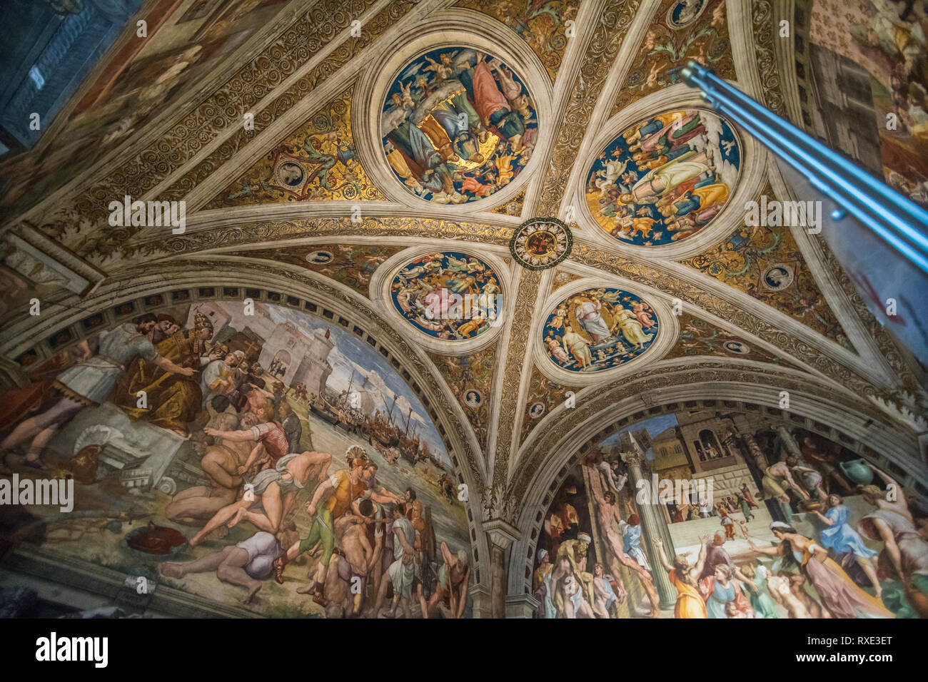 Vatican, Vatican city - November, 2018: Ceiling of the Sistine chapel ...