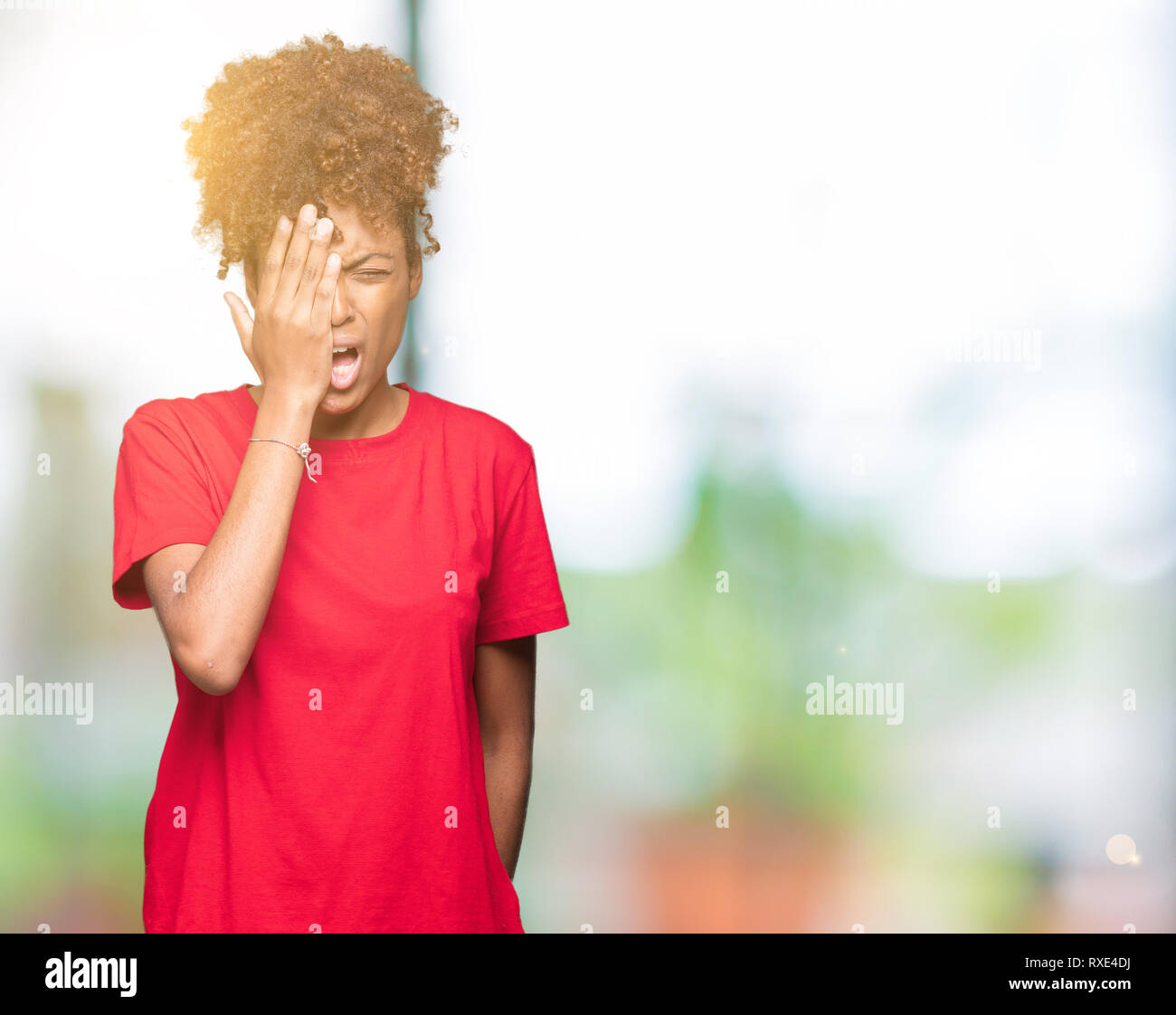 African waking up pain hi-res stock photography and images - Alamy