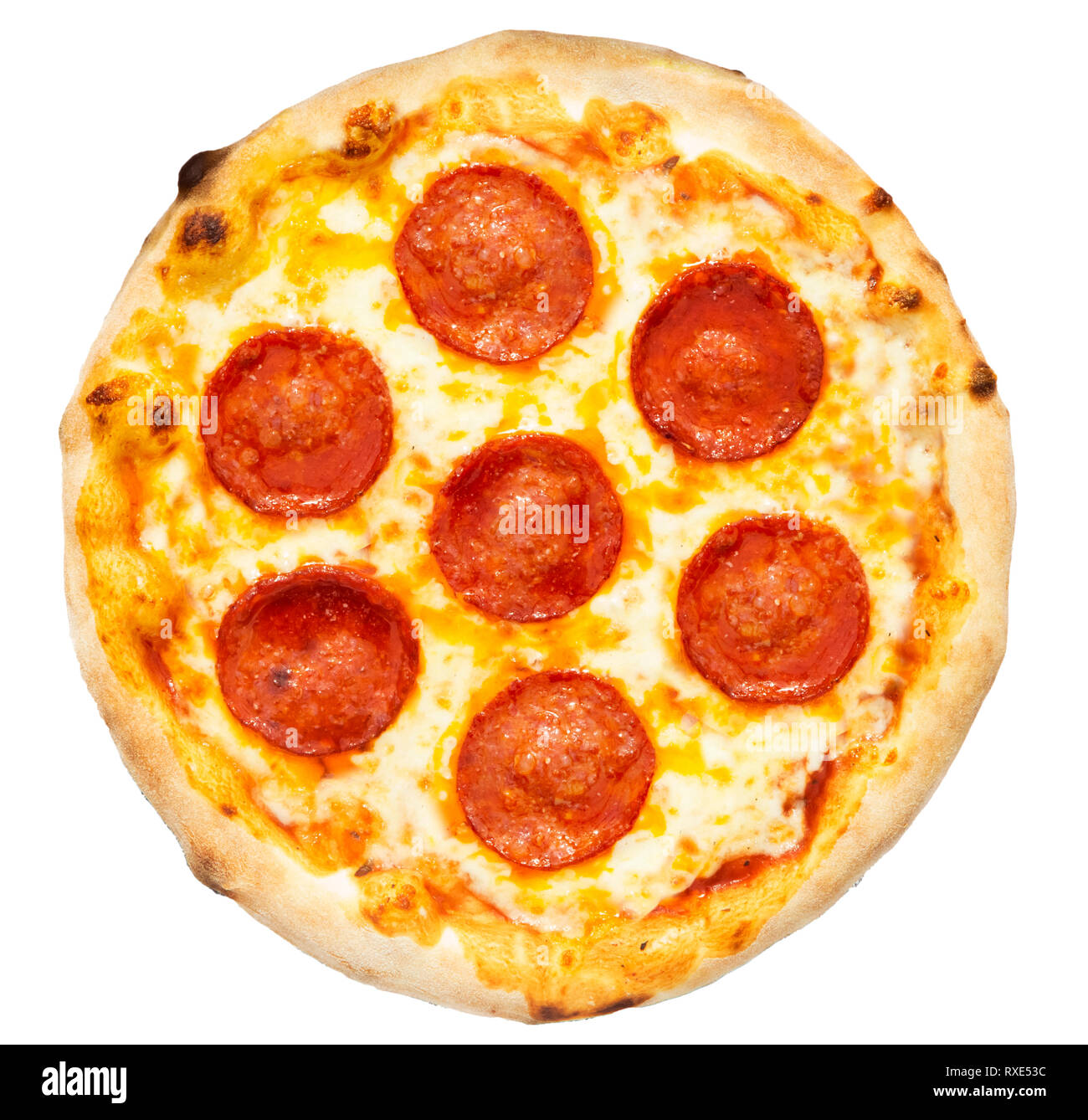 Isolated pepperoni pizza on pure white background See more pizzas in my ...
