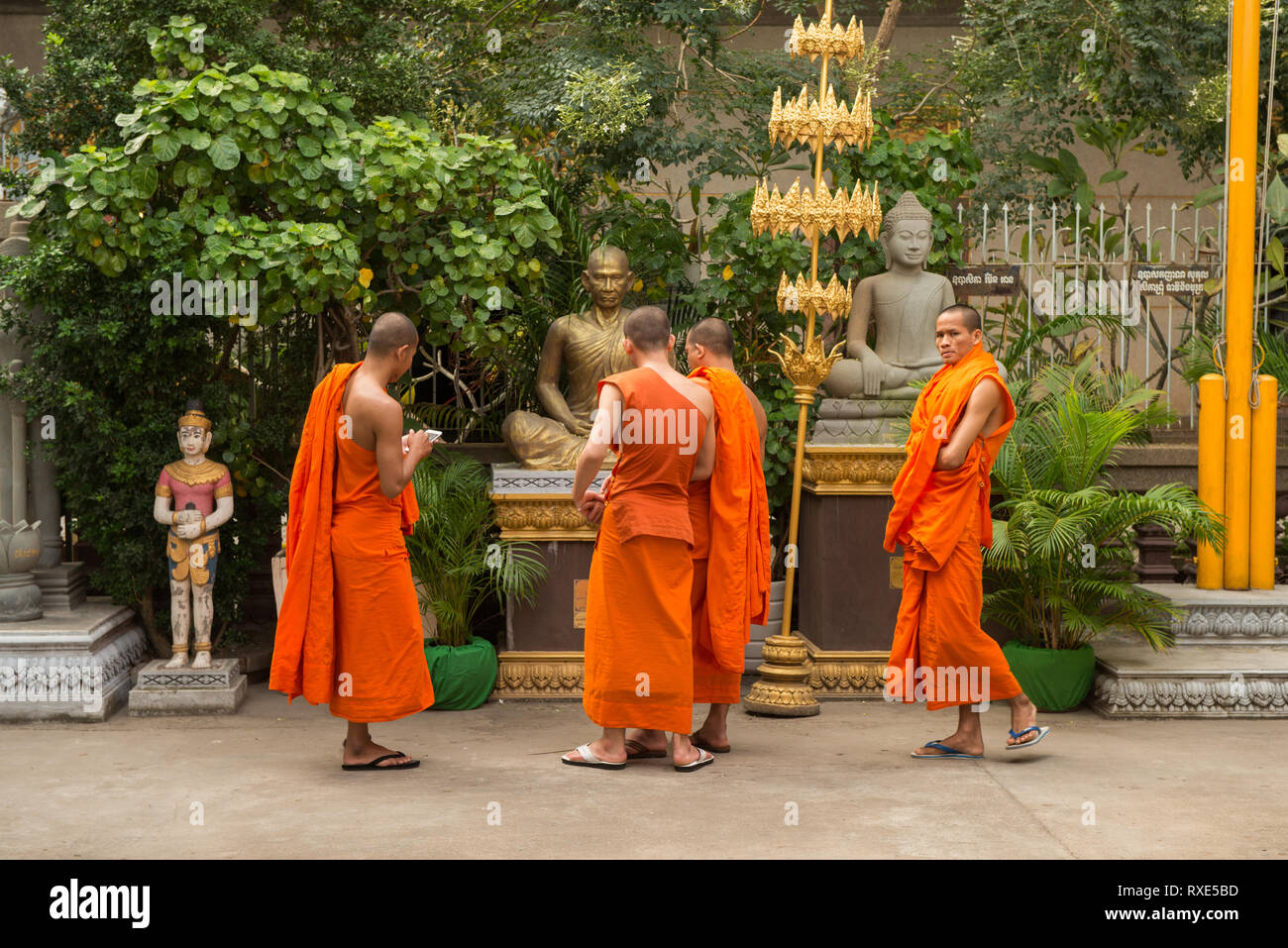 Buddhist Monks in Cambodia Stock Photo - Alamy