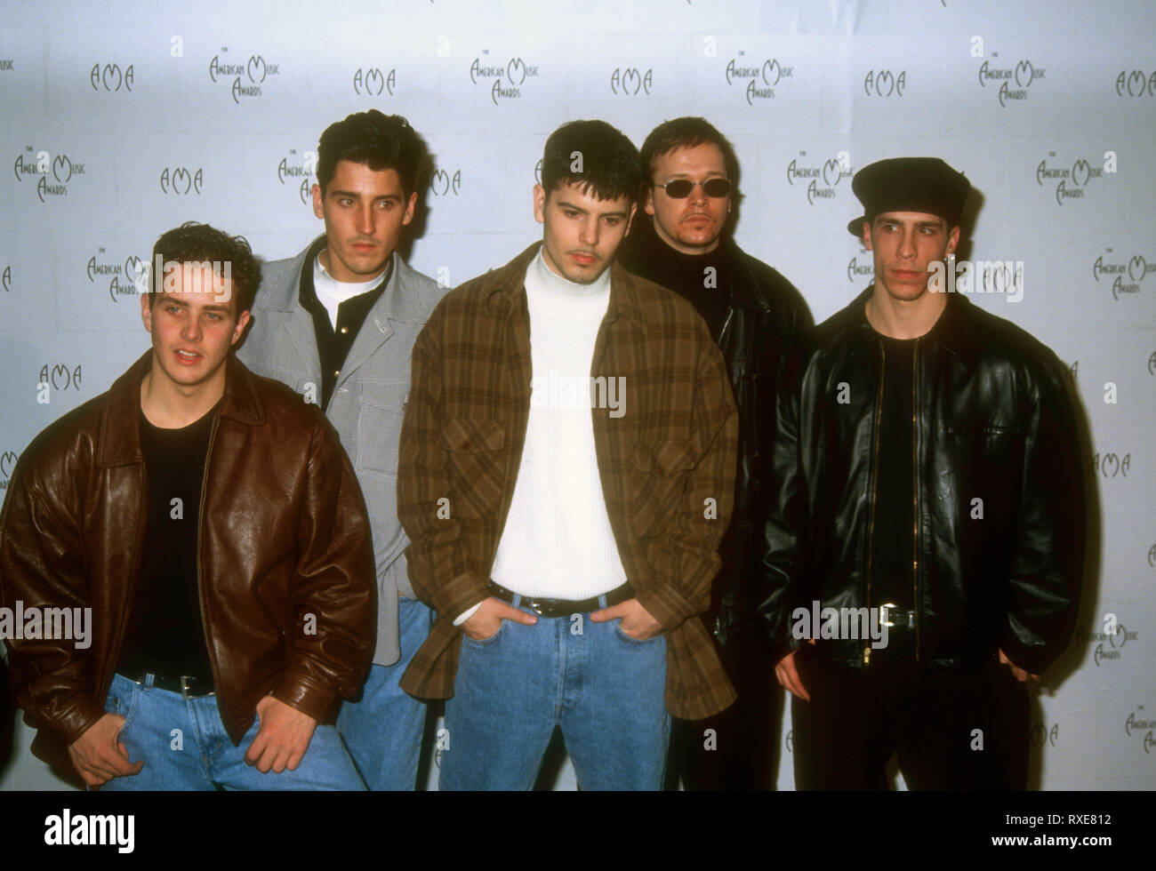 LOS ANGELES, CA - FEBRUARY 7: (L-R) Singers Joey McIntyre, Jonathan ...