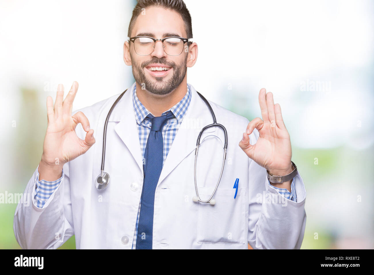 Doctor meditating hi-res stock photography and images - Alamy