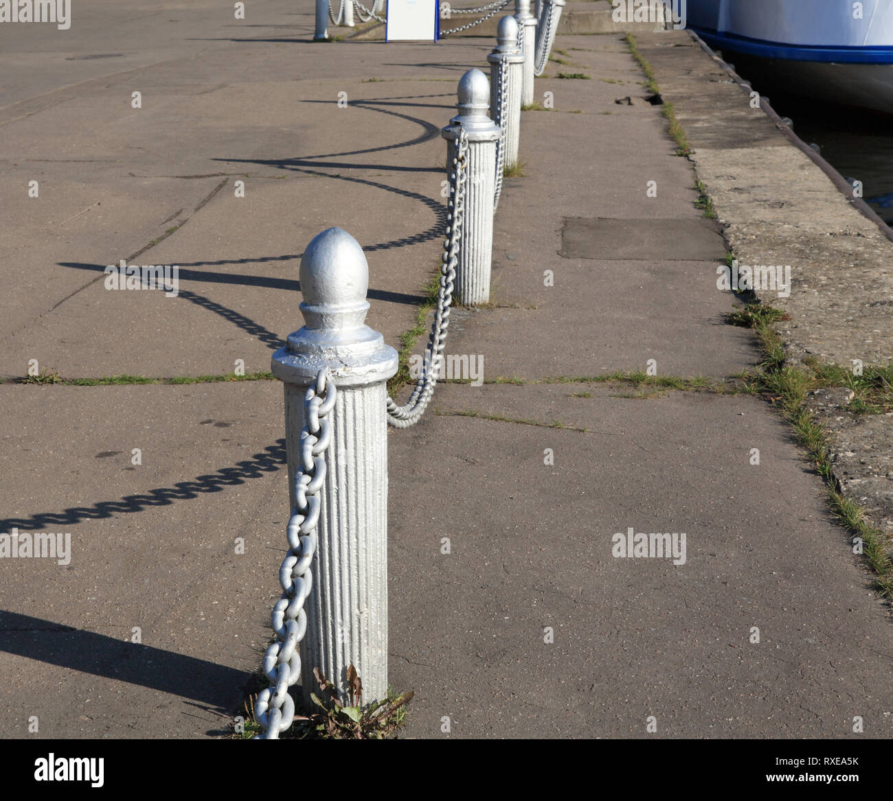 fence of river port Stock Photo - Alamy