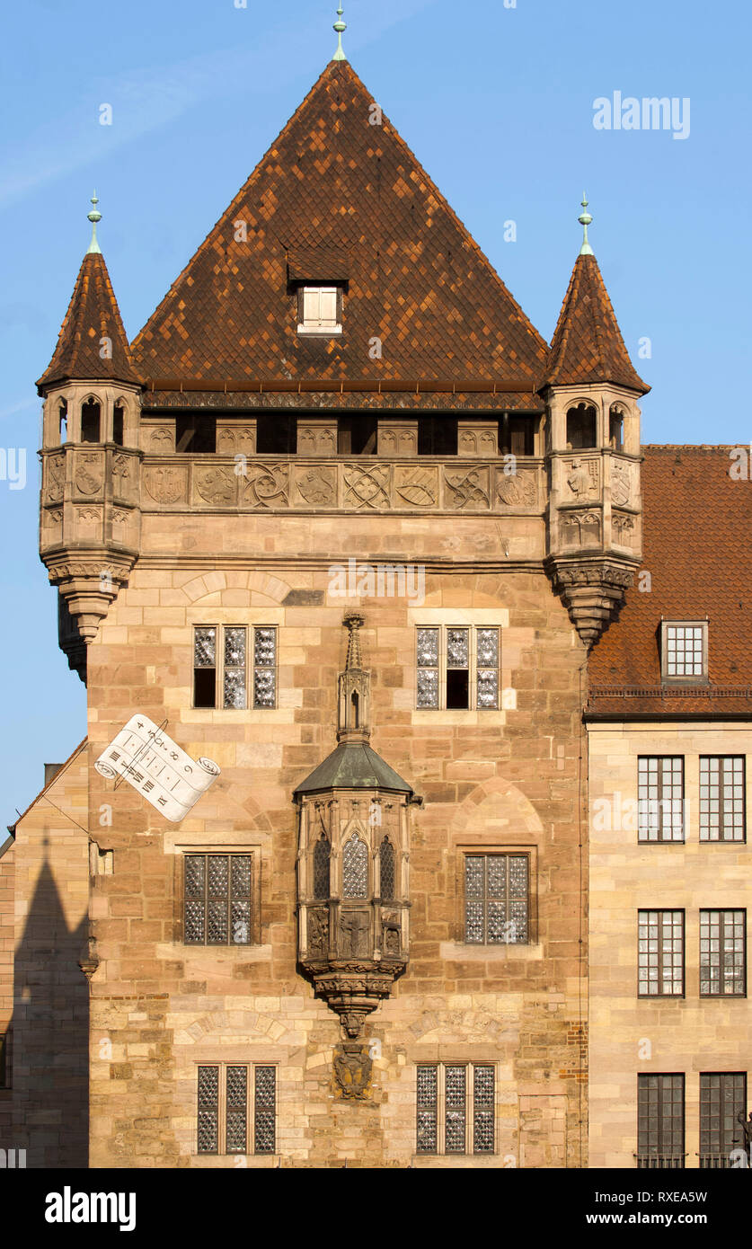 Deutschland, Bayern, Franken, Nürnberg, Lorenzer Altstadt, Turm vom ...