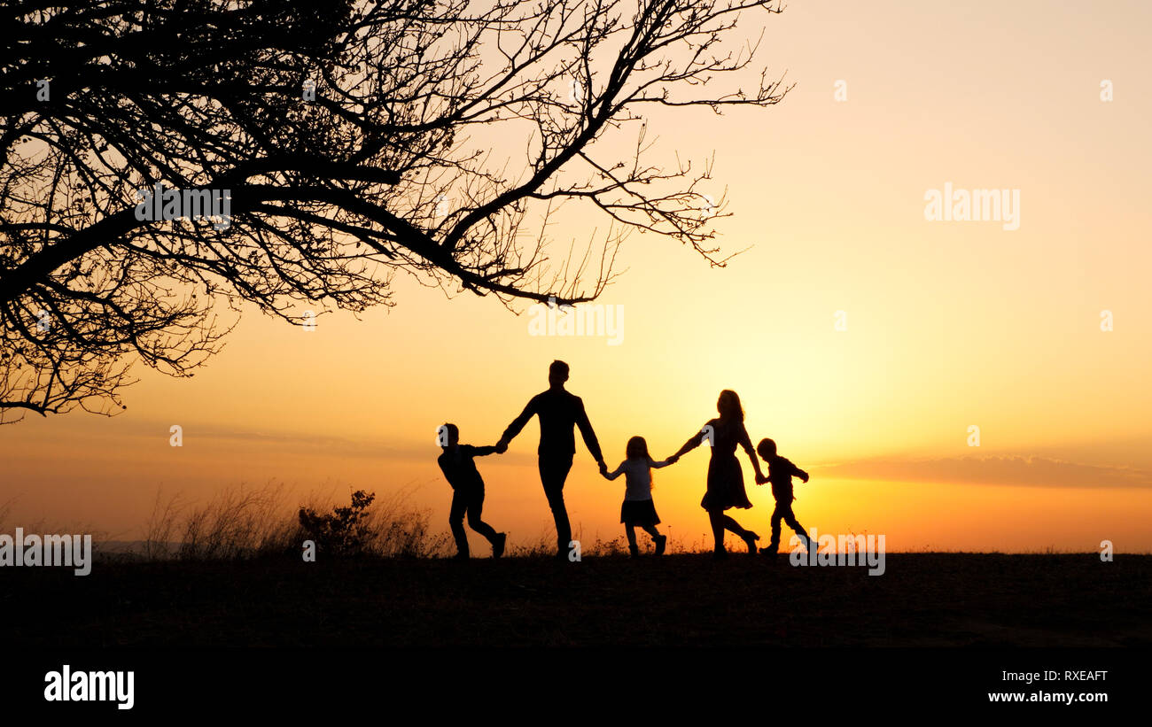 Large Family Holding Hands