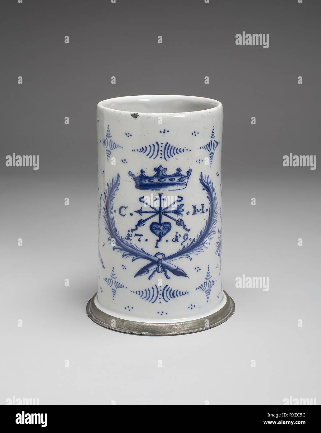 Mug. Made by Adam Schuster (Dutch, active 18th century); Netherlands ...