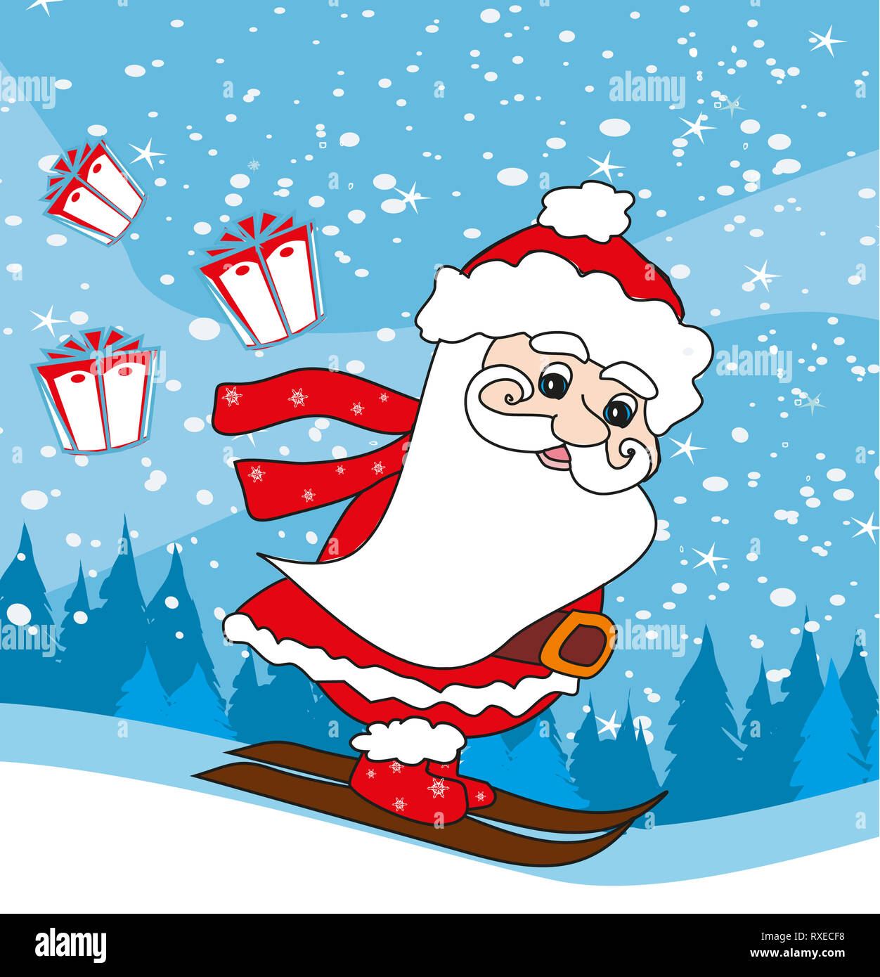 Funny christmas cartoon santa claus hi-res stock photography and images ...