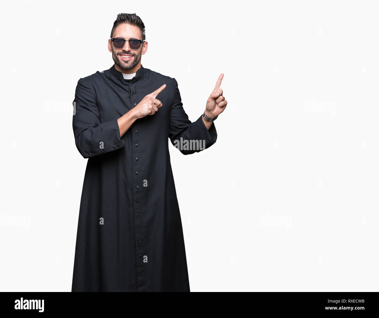 Priest looking up isolated hi-res stock photography and images - Alamy