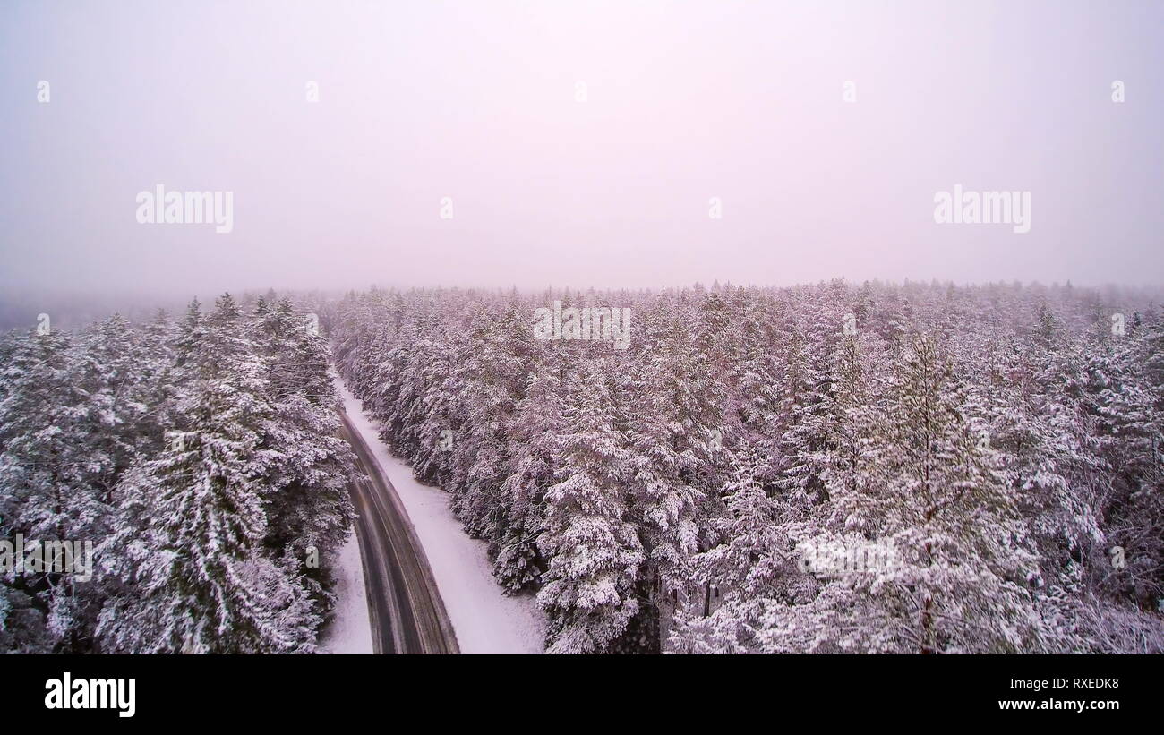 Aerial winter snow hi-res stock photography and images - Alamy