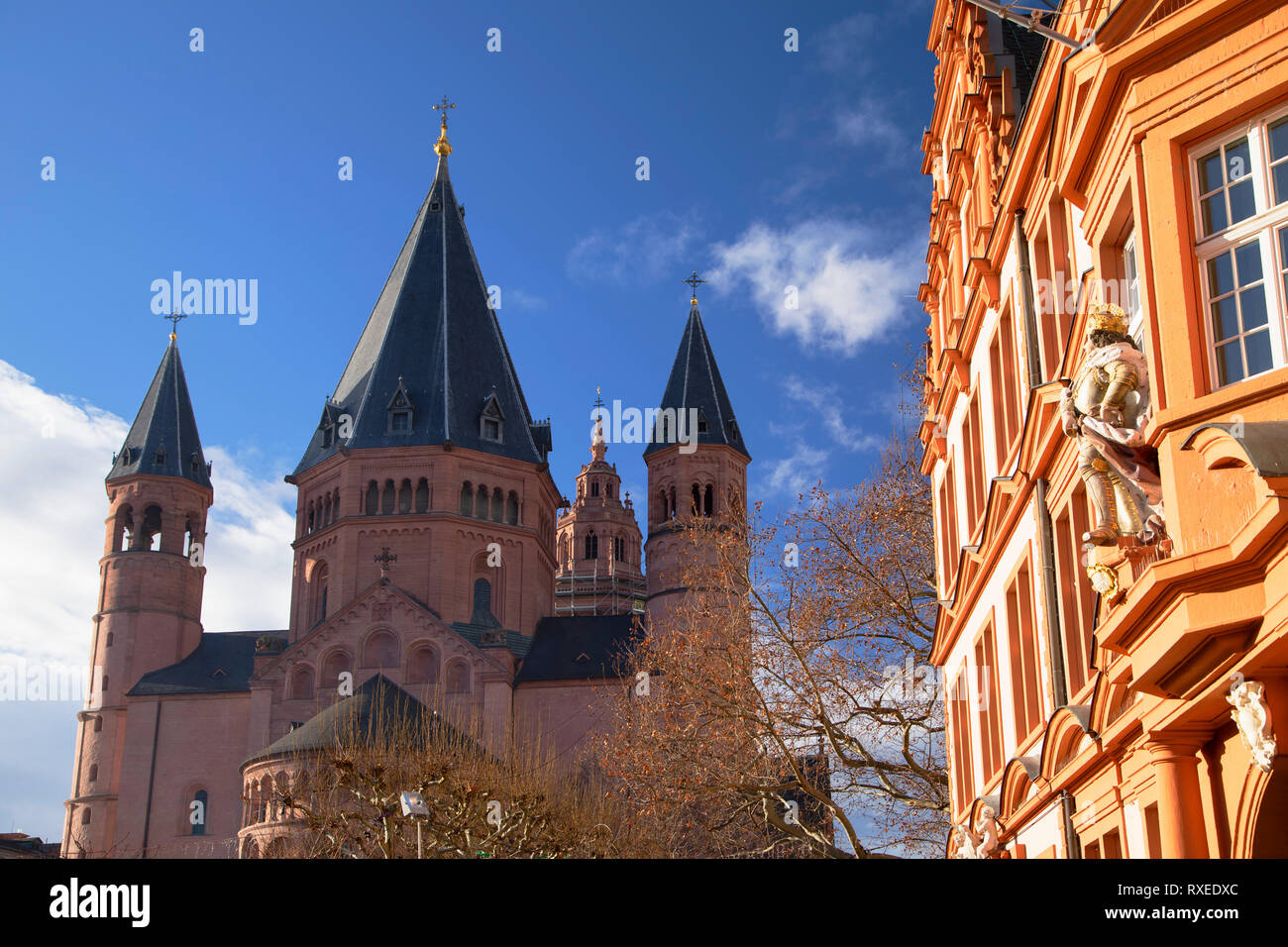 Mainz Cathedral and Gutenberg Museum, Mainz, Rhineland-Palatinate ...