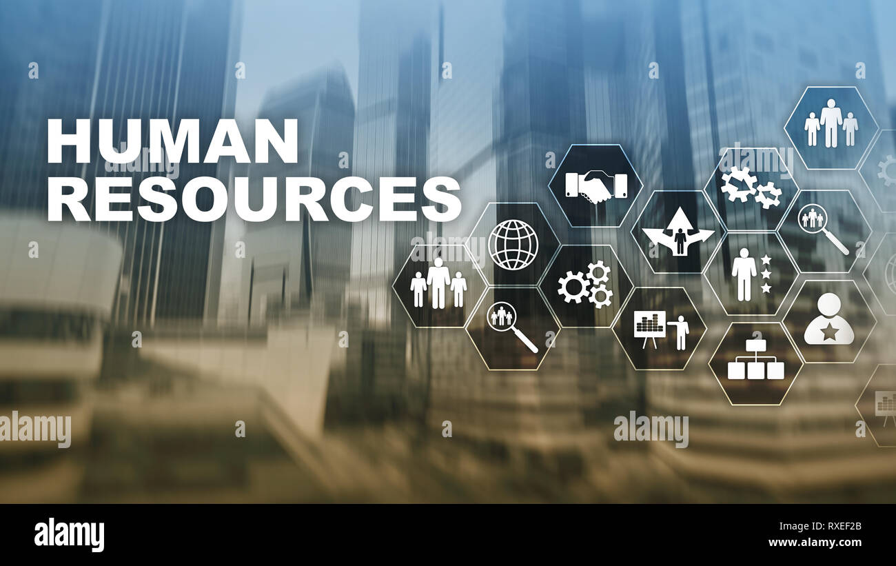 Human Resources HR management concept. Human resources pool, customer ...