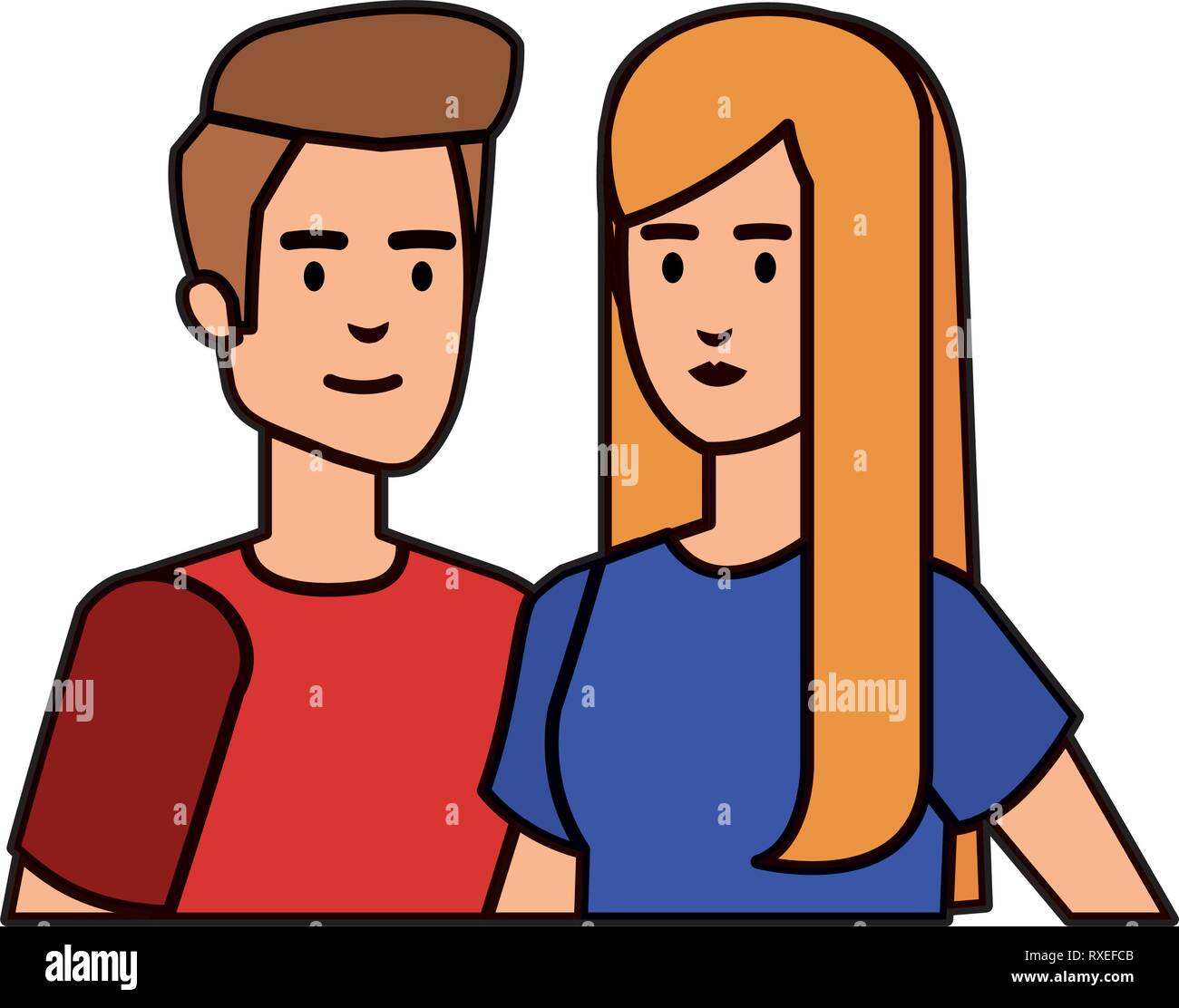 young couple avatars characters Stock Vector Image & Art - Alamy